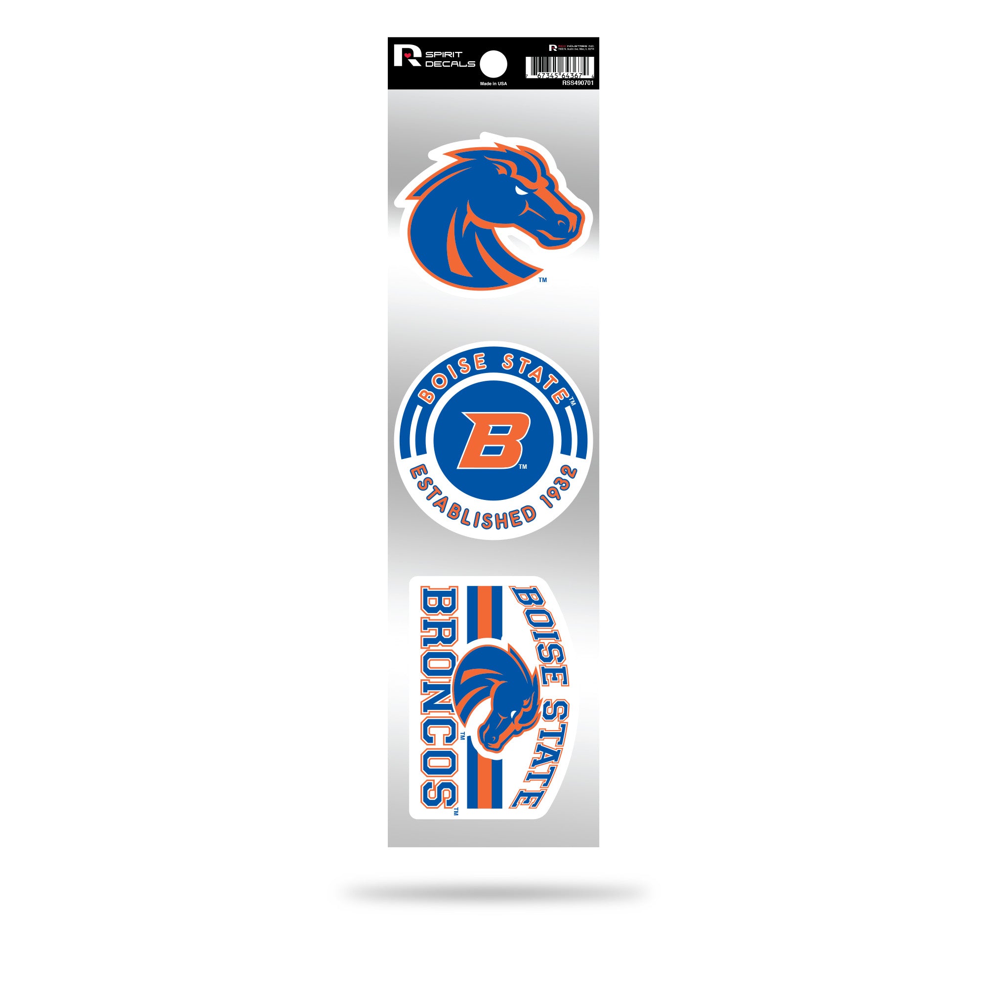 Boise State 3-Piece Retro Spirit Decals