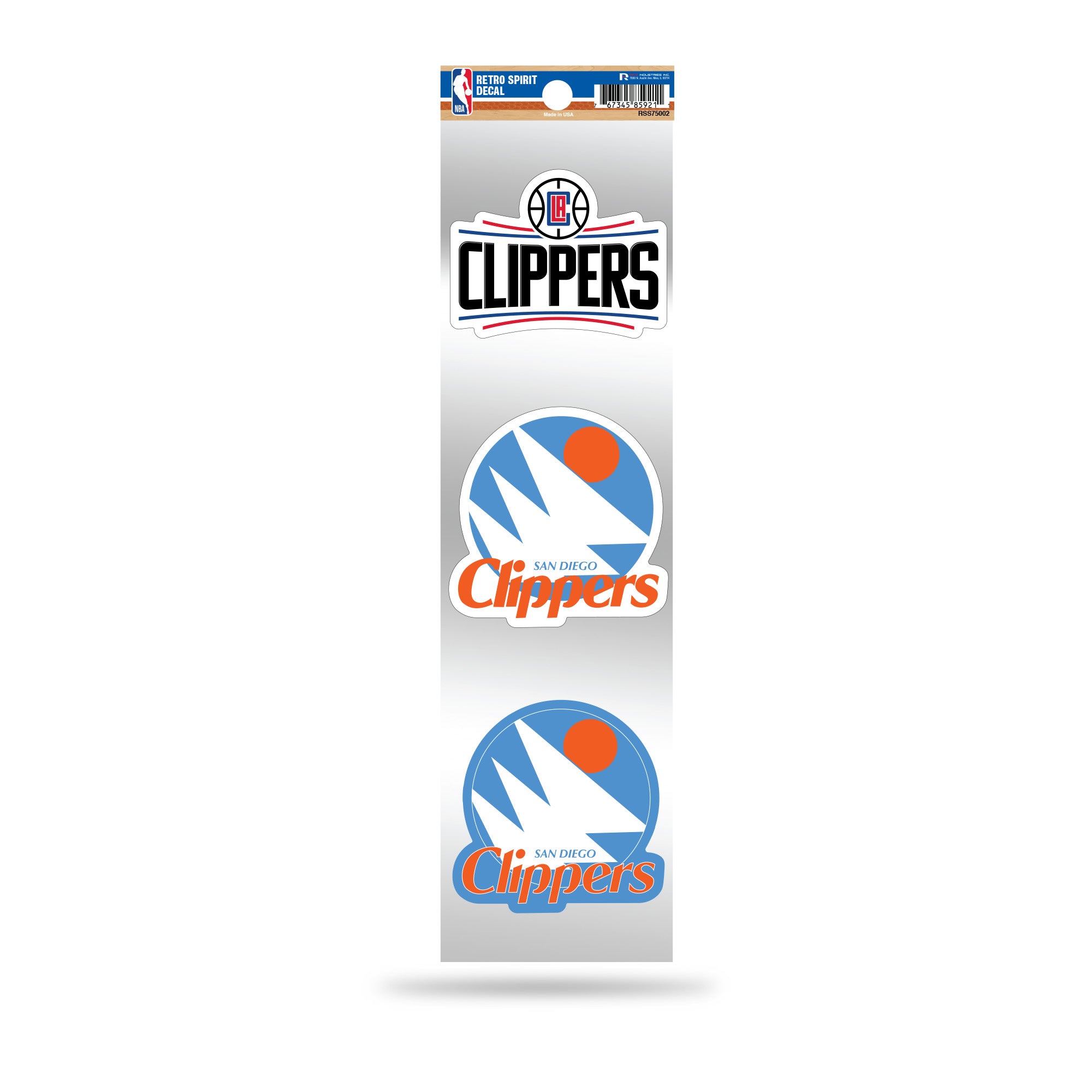 Clippers 3-Piece Retro Spirit Decal Set