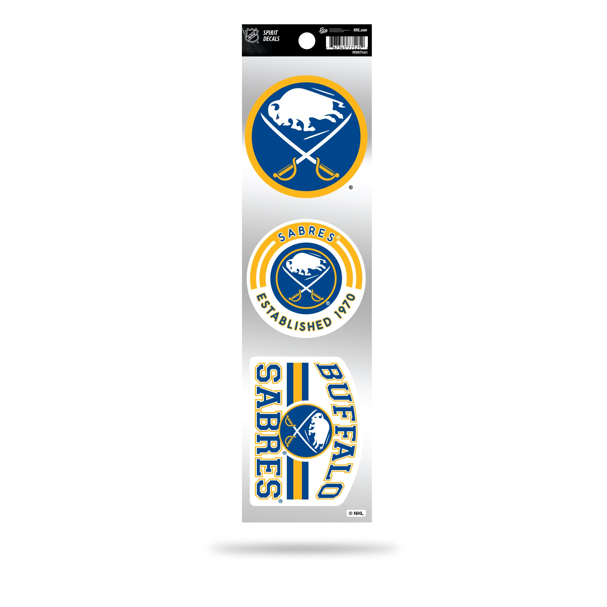 Sabres 3-Piece Retro Spirit Decals