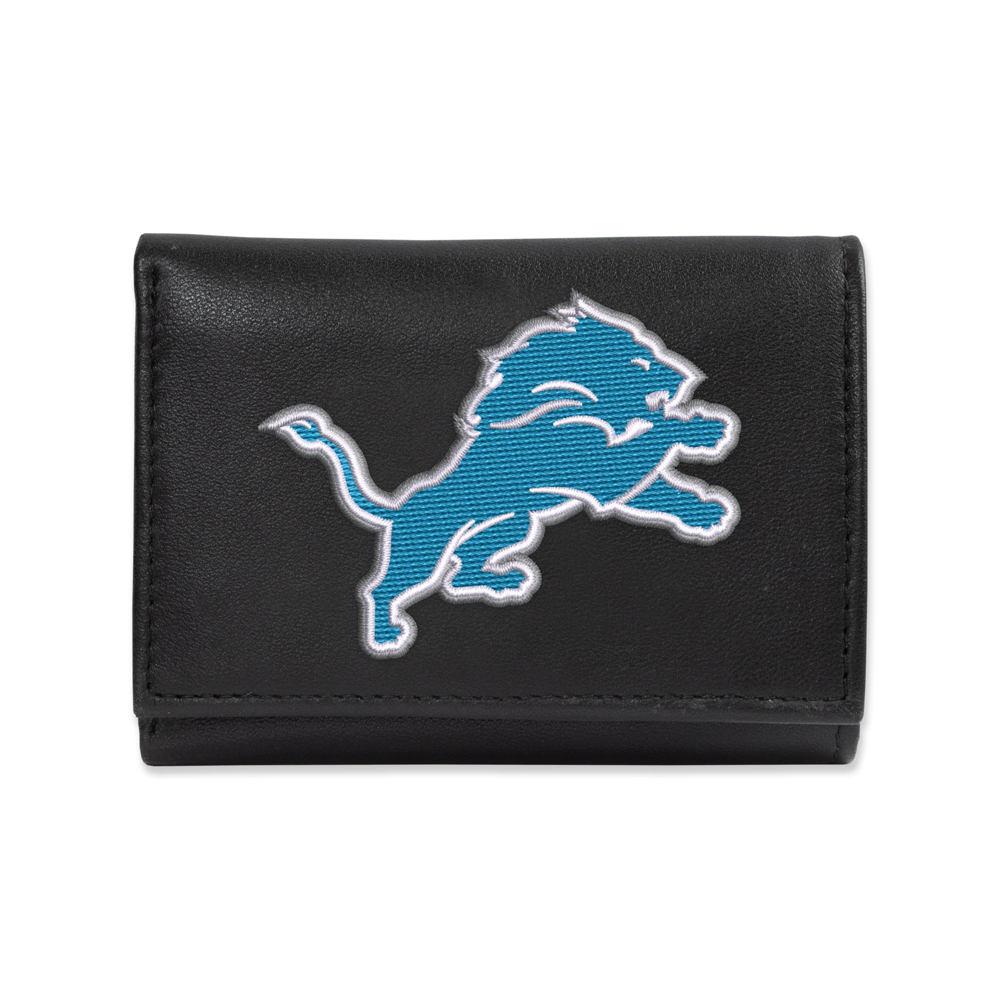 Detroit Lions Black Embroidered Tri-Fold Wallet