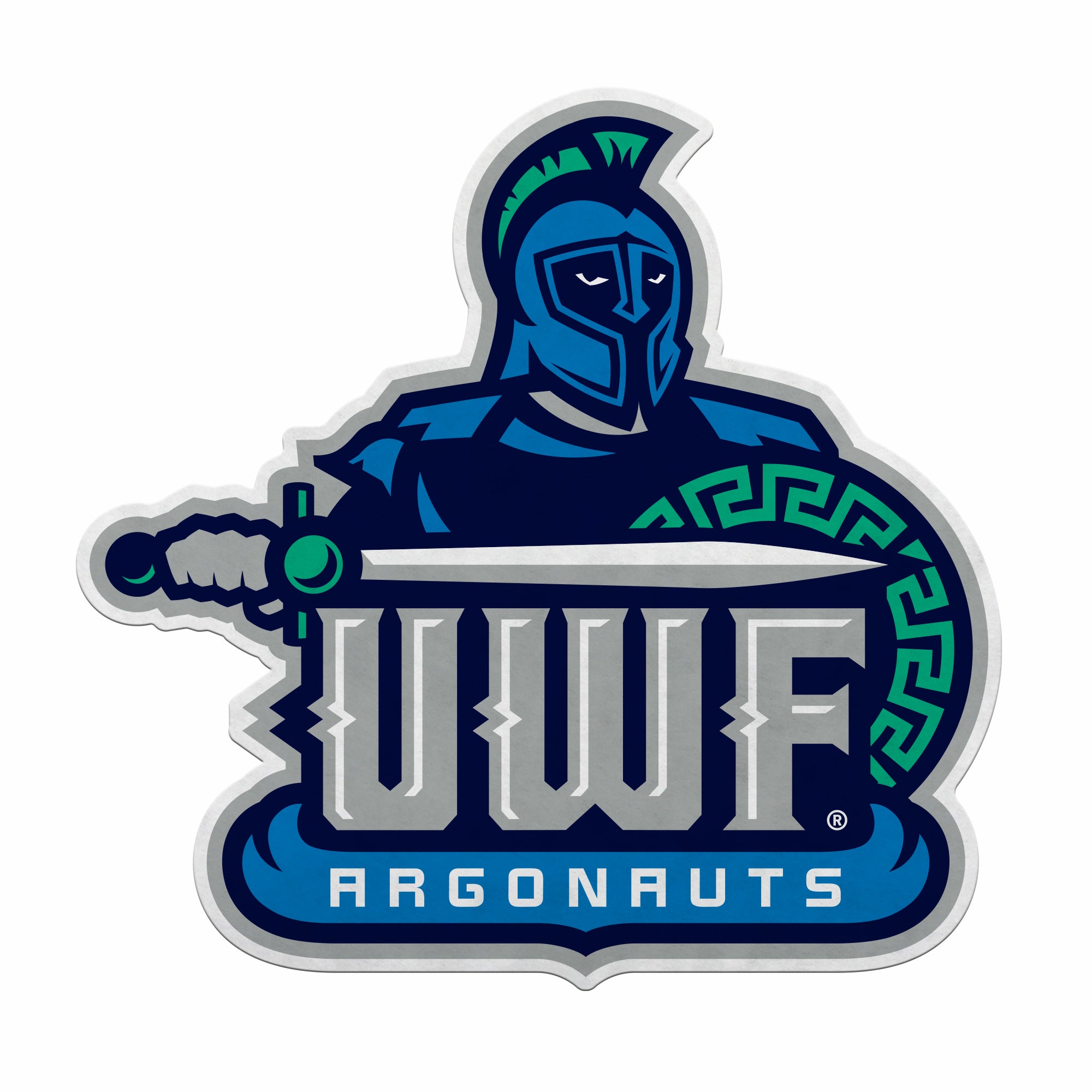 West Florida Argonauts Felt Shape Cut Pennant - Primary Logo