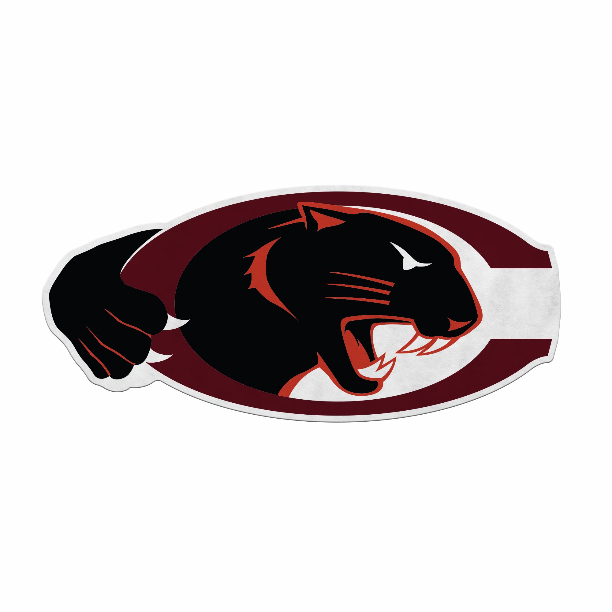 Claflin Panthers Felt Shape Cut Pennant - Primary Logo