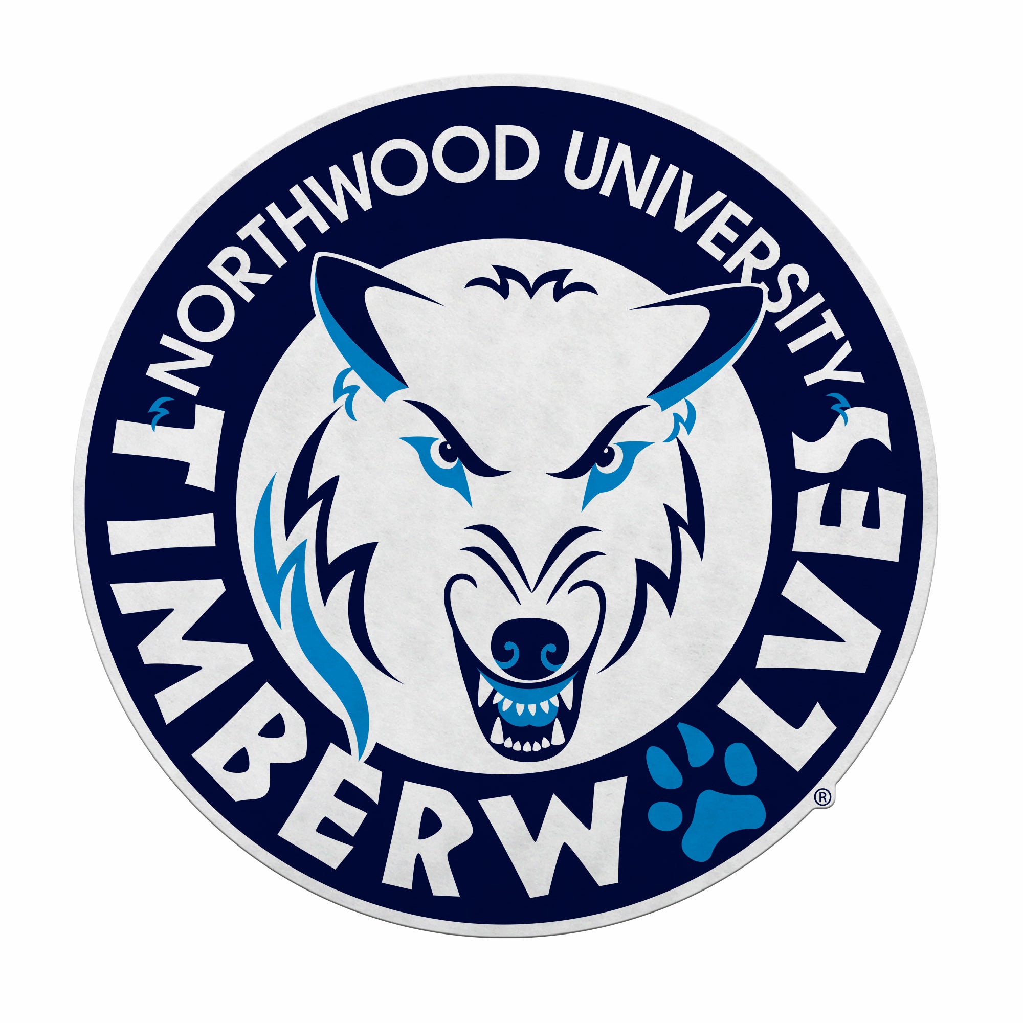 Northwood Timberwolves Felt Shape Cut Pennant - Primary Logo