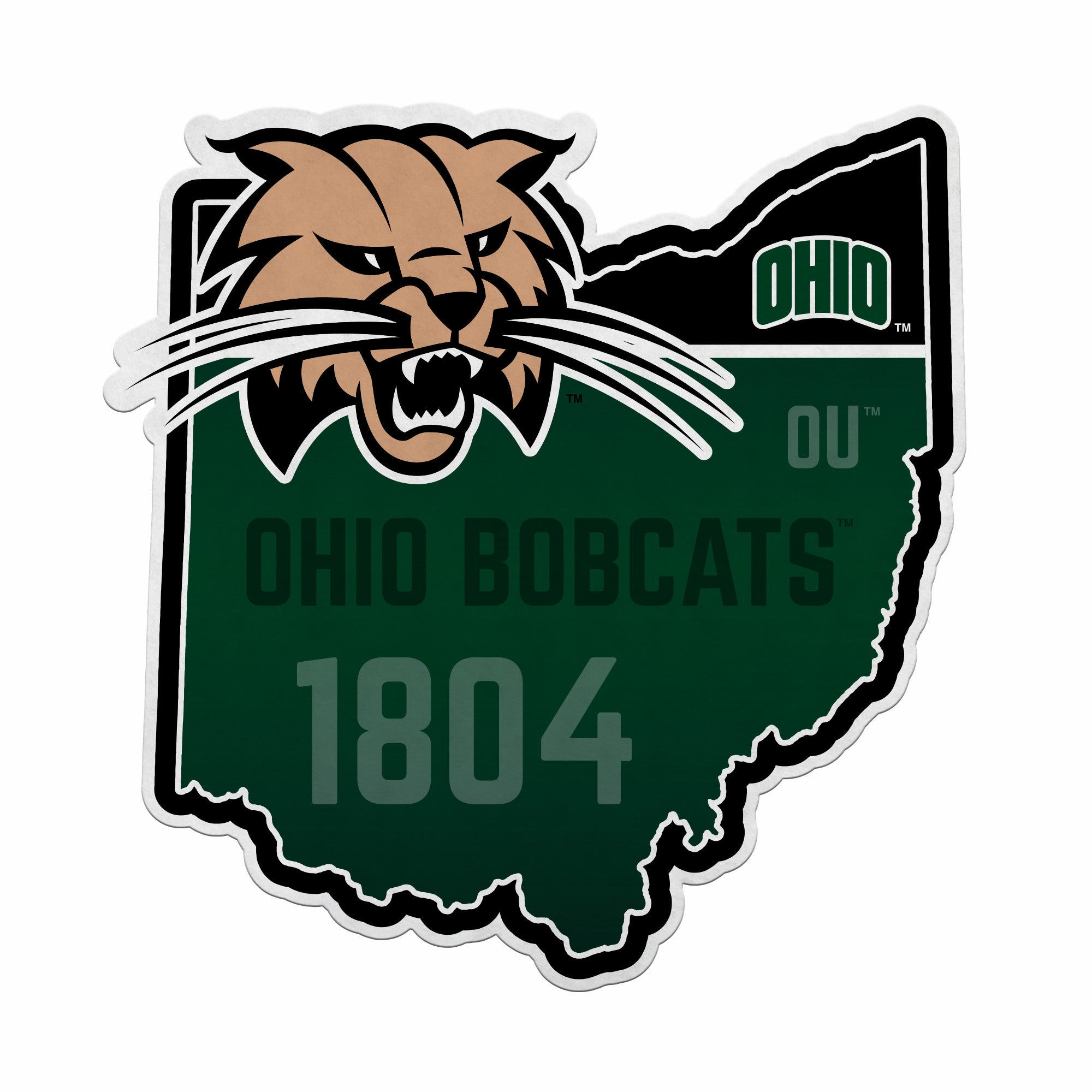 Ohio University 18" State Shape Cut Pennant