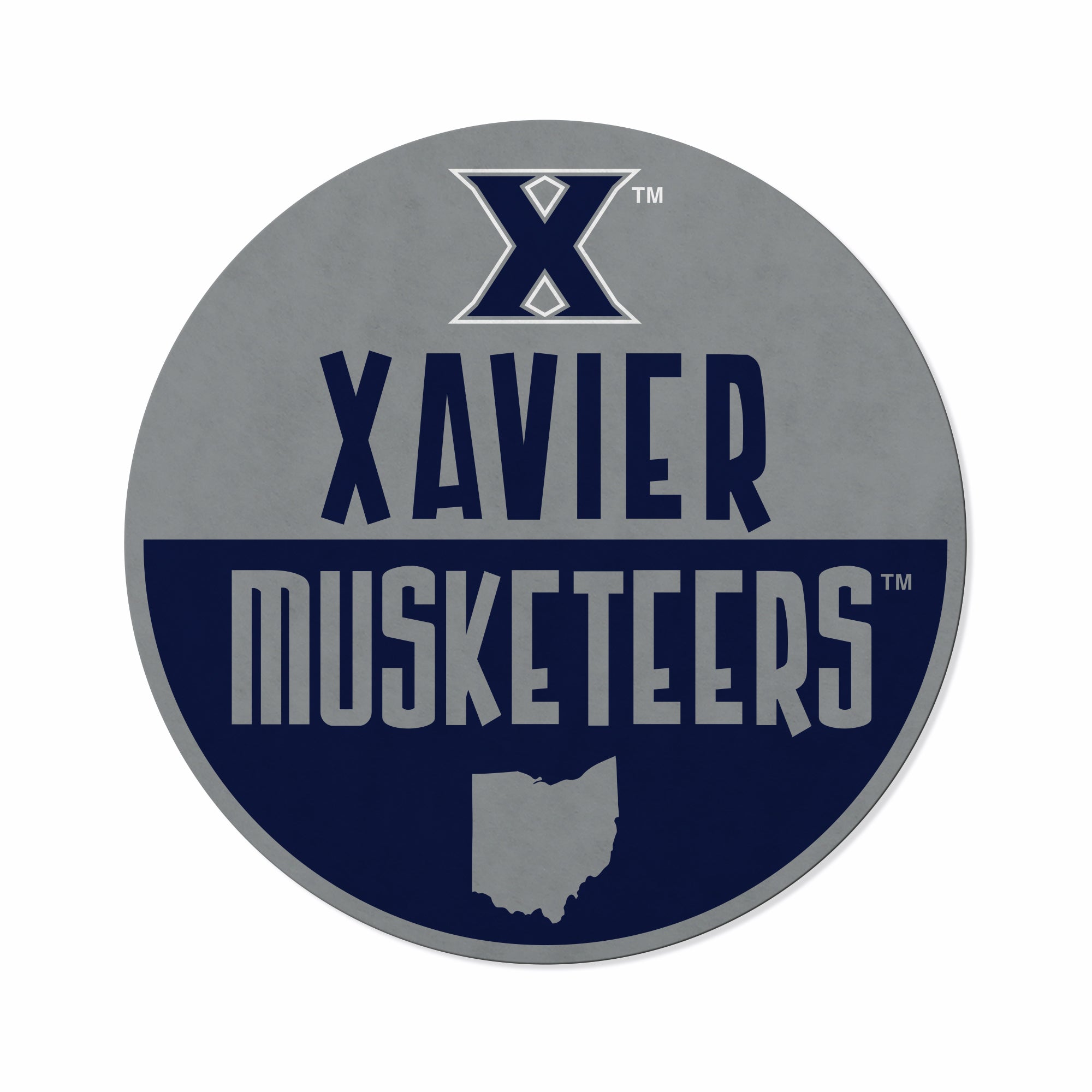 Xavier University Shape Cut Logo With Header Card - Classic Design