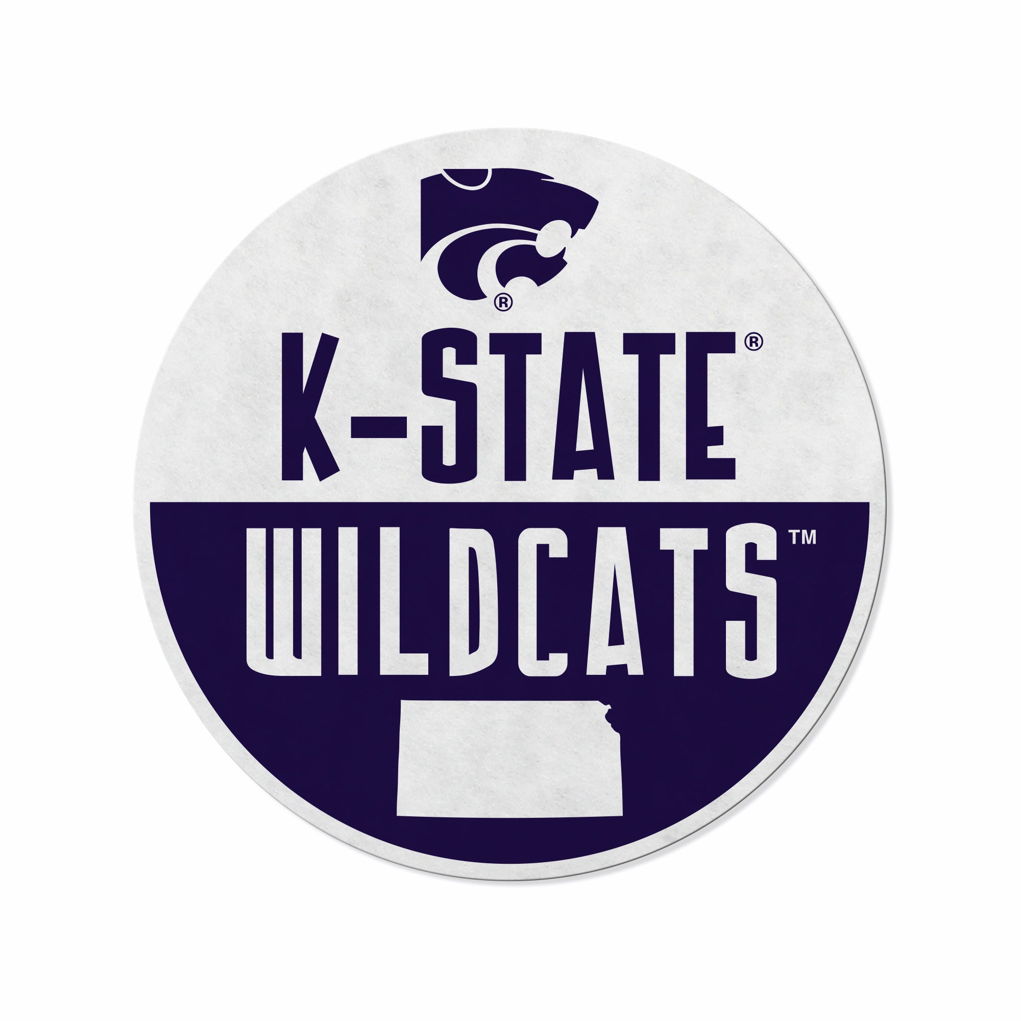 Kansas State University Shape Cut Logo With Header Card - Classic Desi