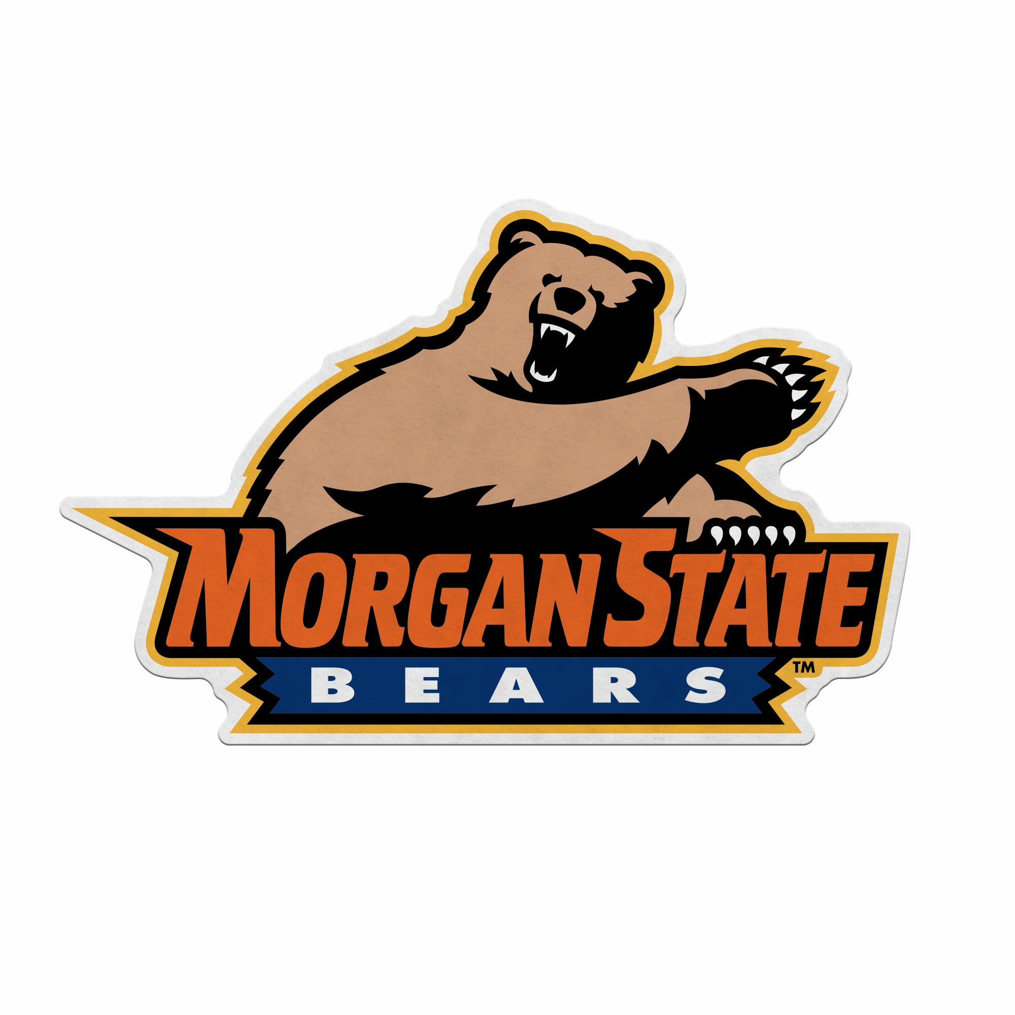 Morgan State University Shape Cut Primary Logo Pennant With Header Car