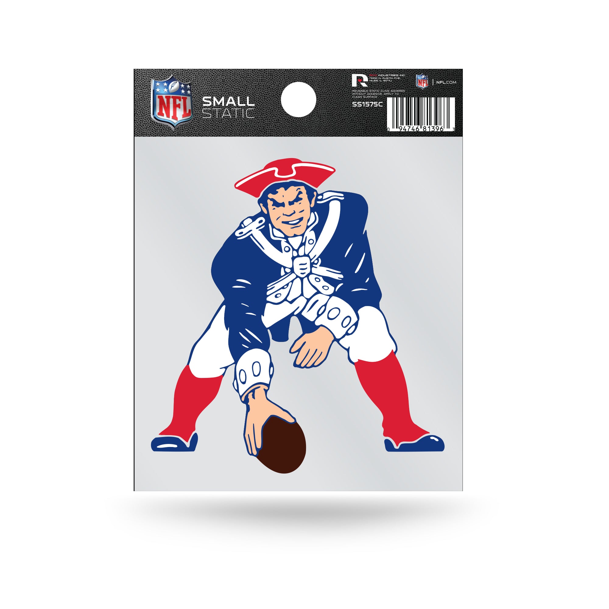Patriots Retro 3 Point Stance Logo Custom Small Static (Reverse Printi