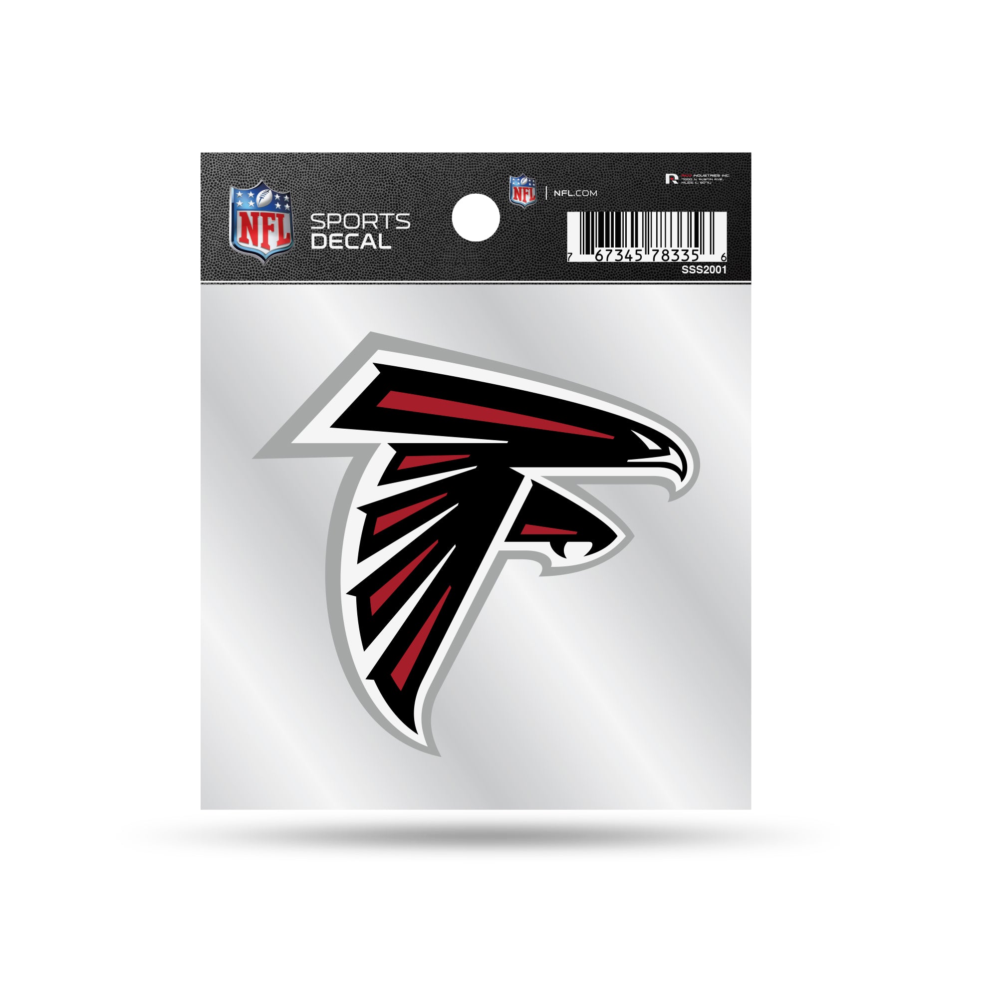 Falcons Clear Backer Decal W/ Primary Logo (4"X4")
