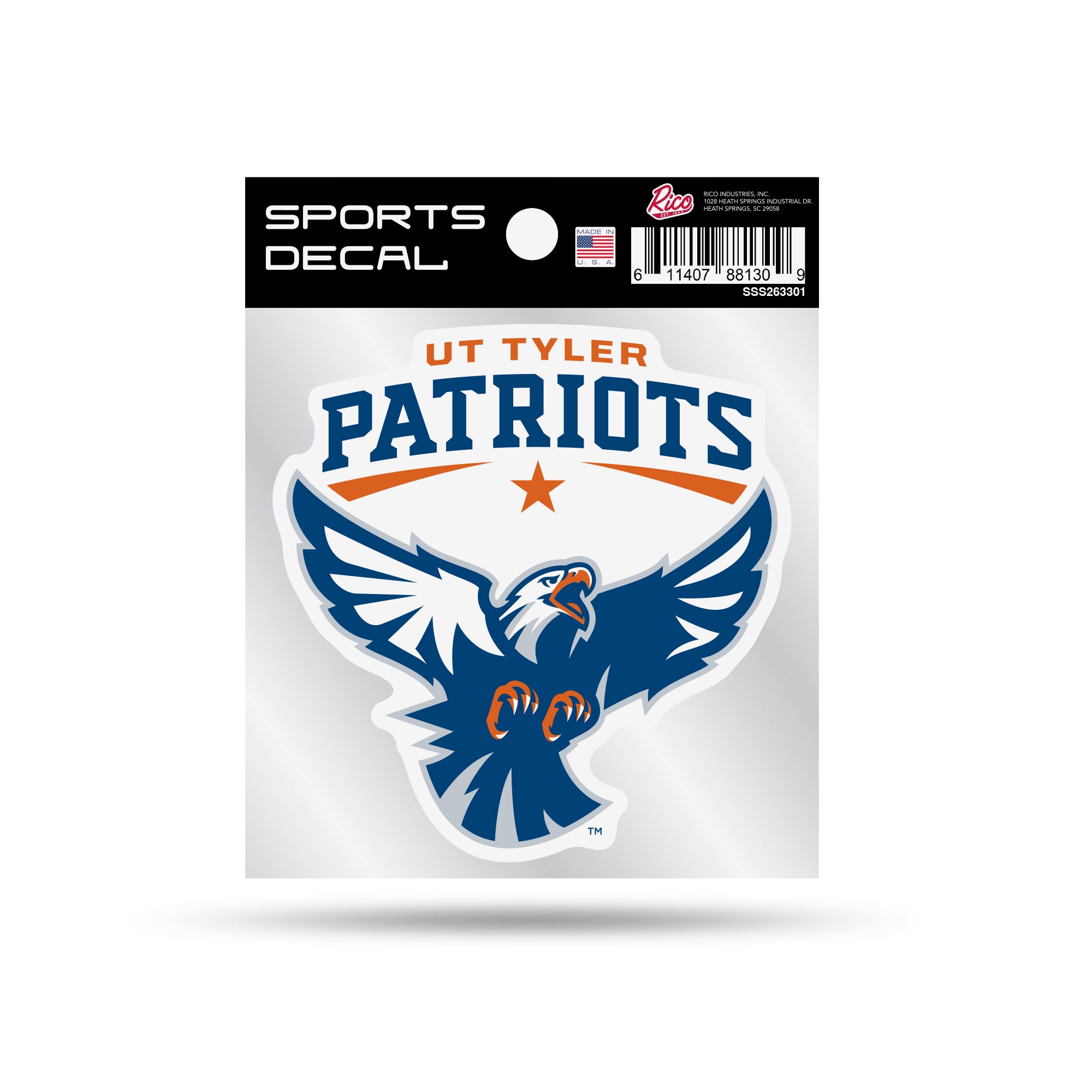 Texas-Tyler Patriots 4" X 4" Small Style Decal - Primary Logo
