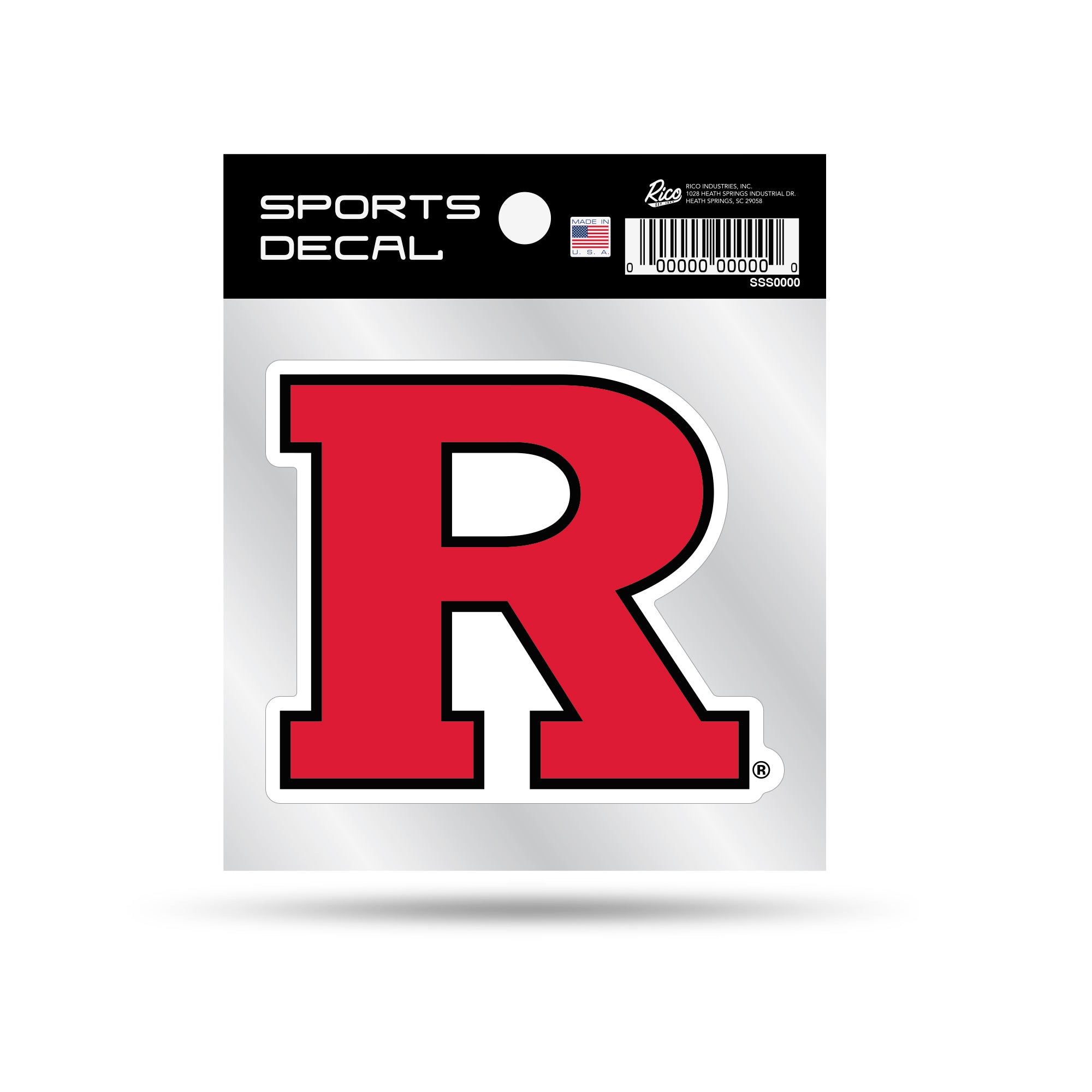 Rutgers Primary Logo Small Style Decal (4"X4")