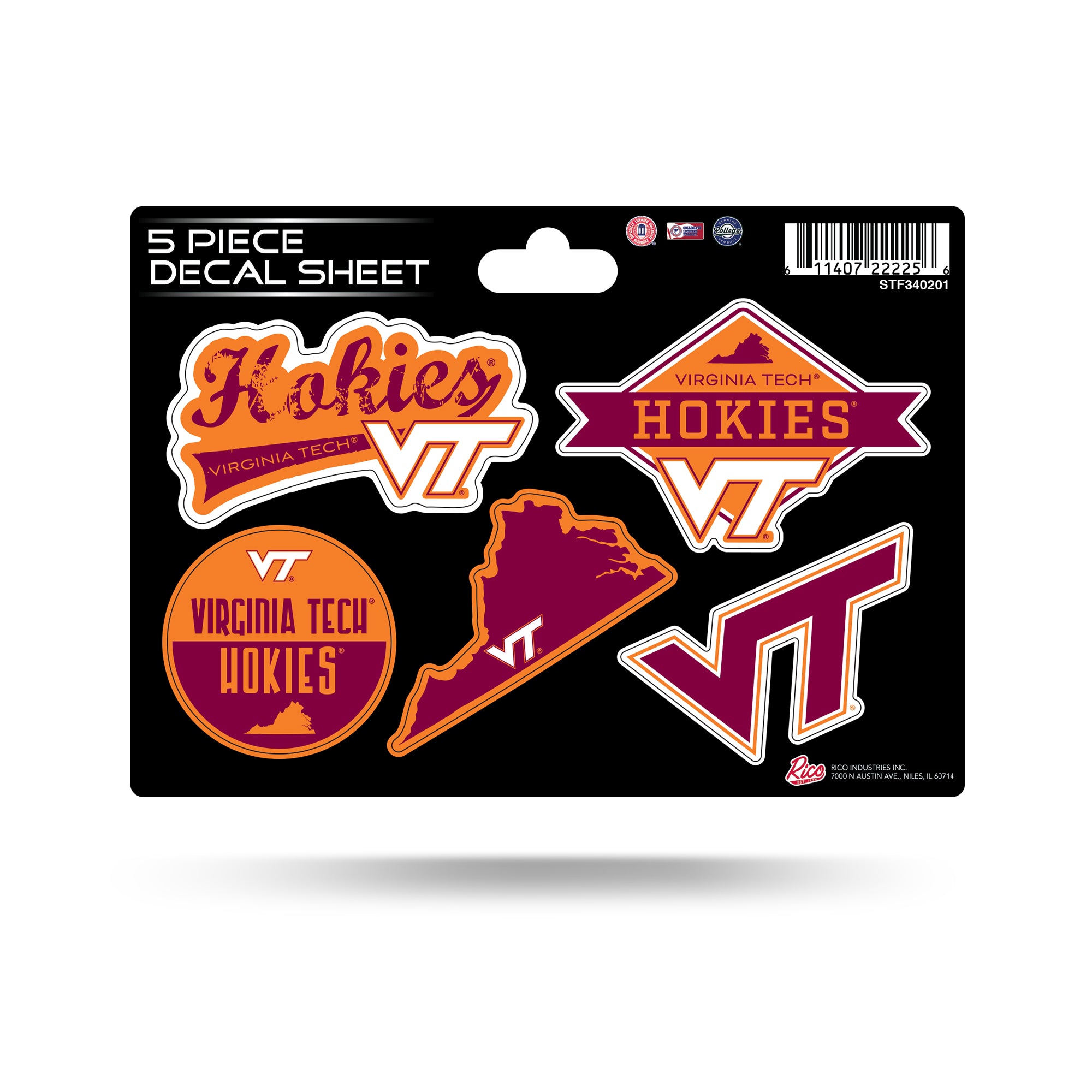 Virginia Tech 5-Pc Sticker Sheet