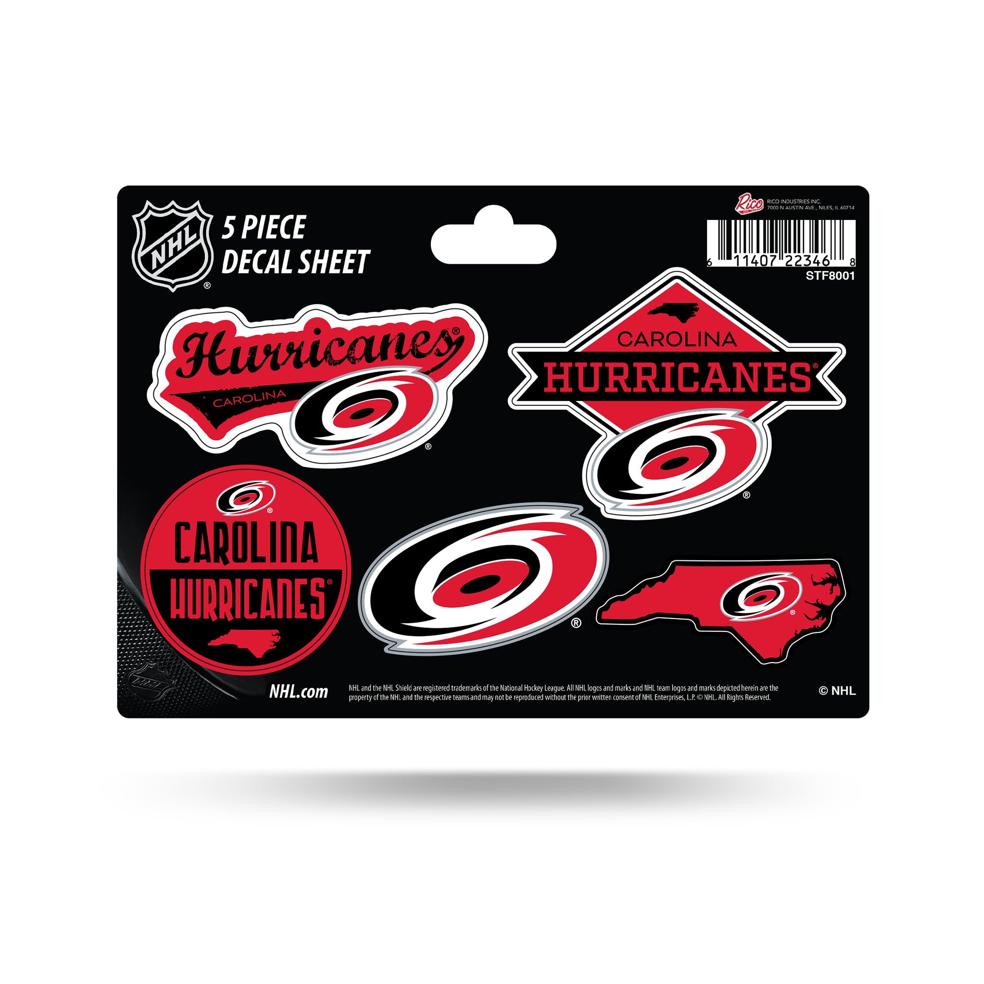 Hurricanes 5-Pc Sticker Sheet