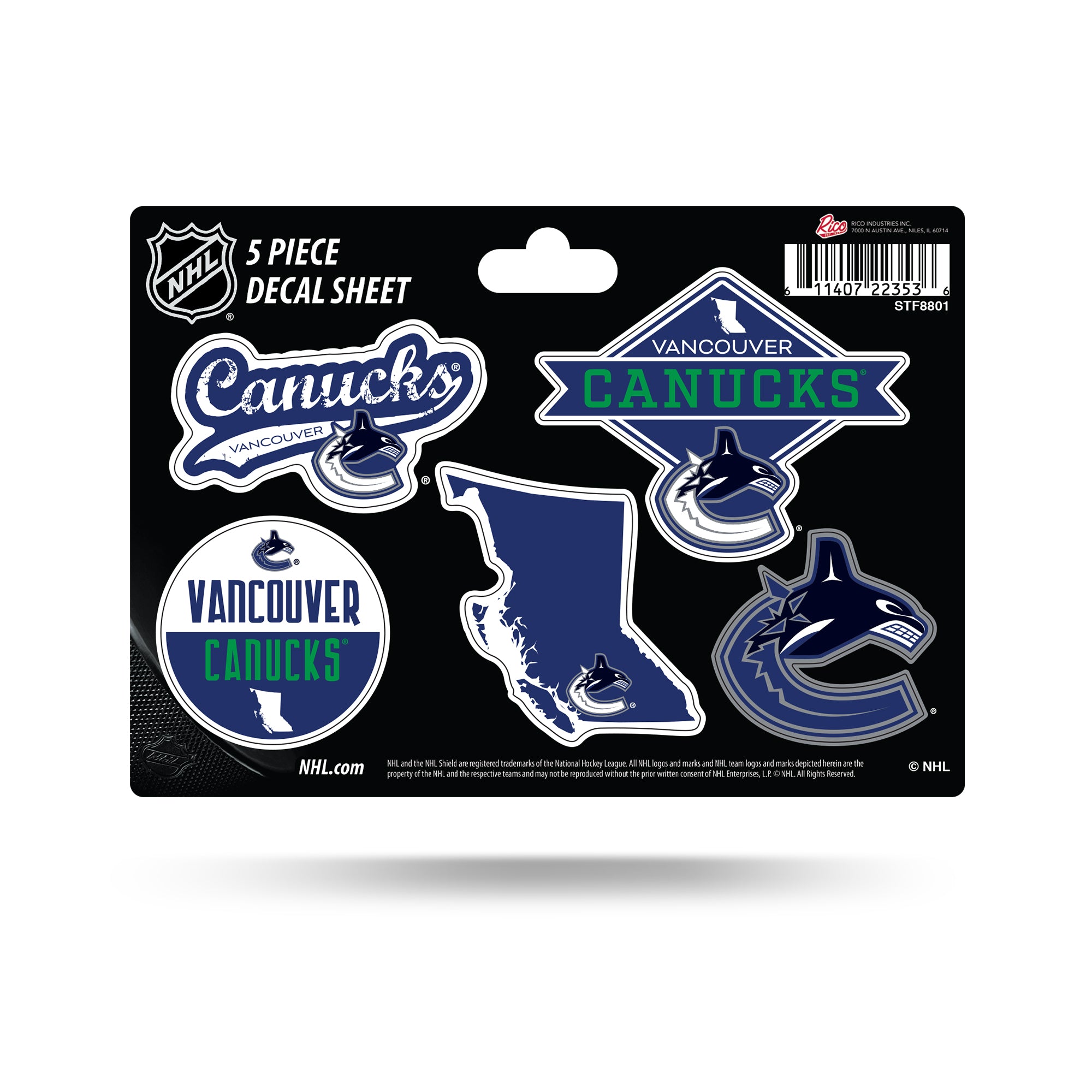 Canucks 5-Pc Sticker Sheet
