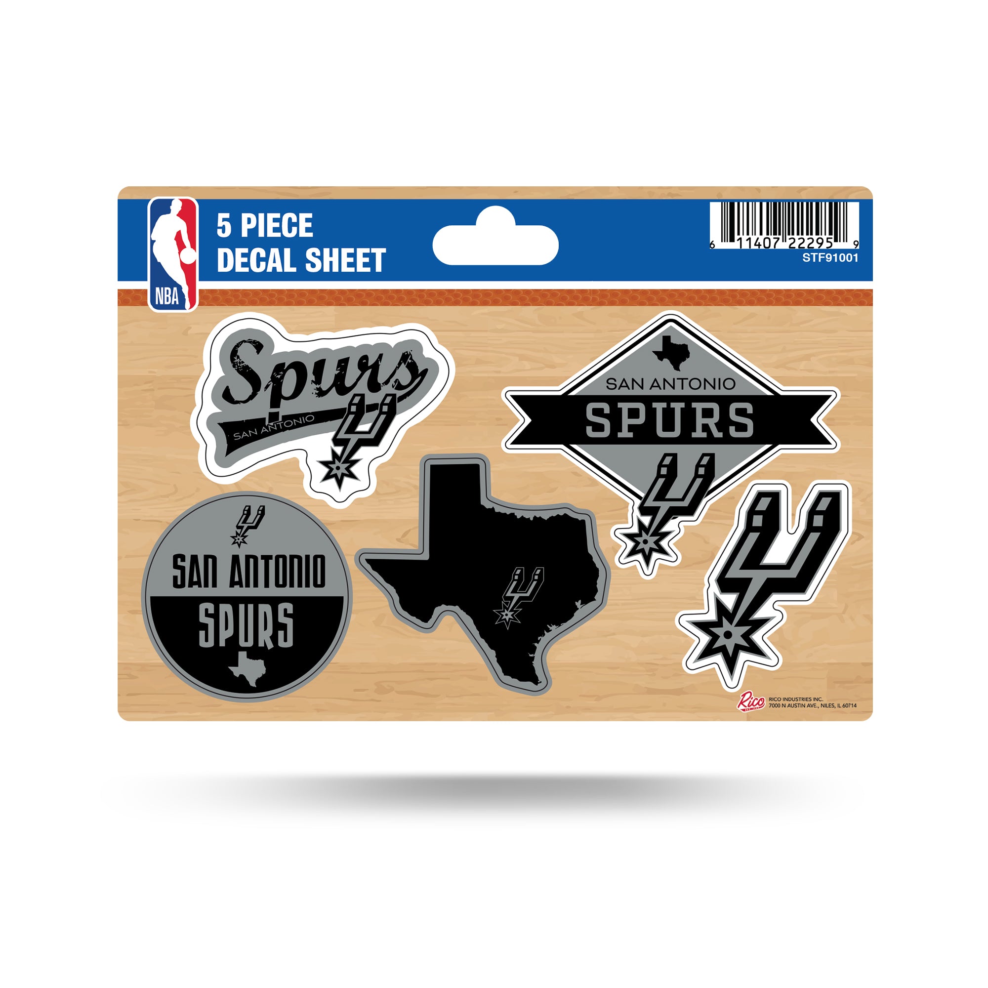Spurs 5-Pc Sticker Sheet