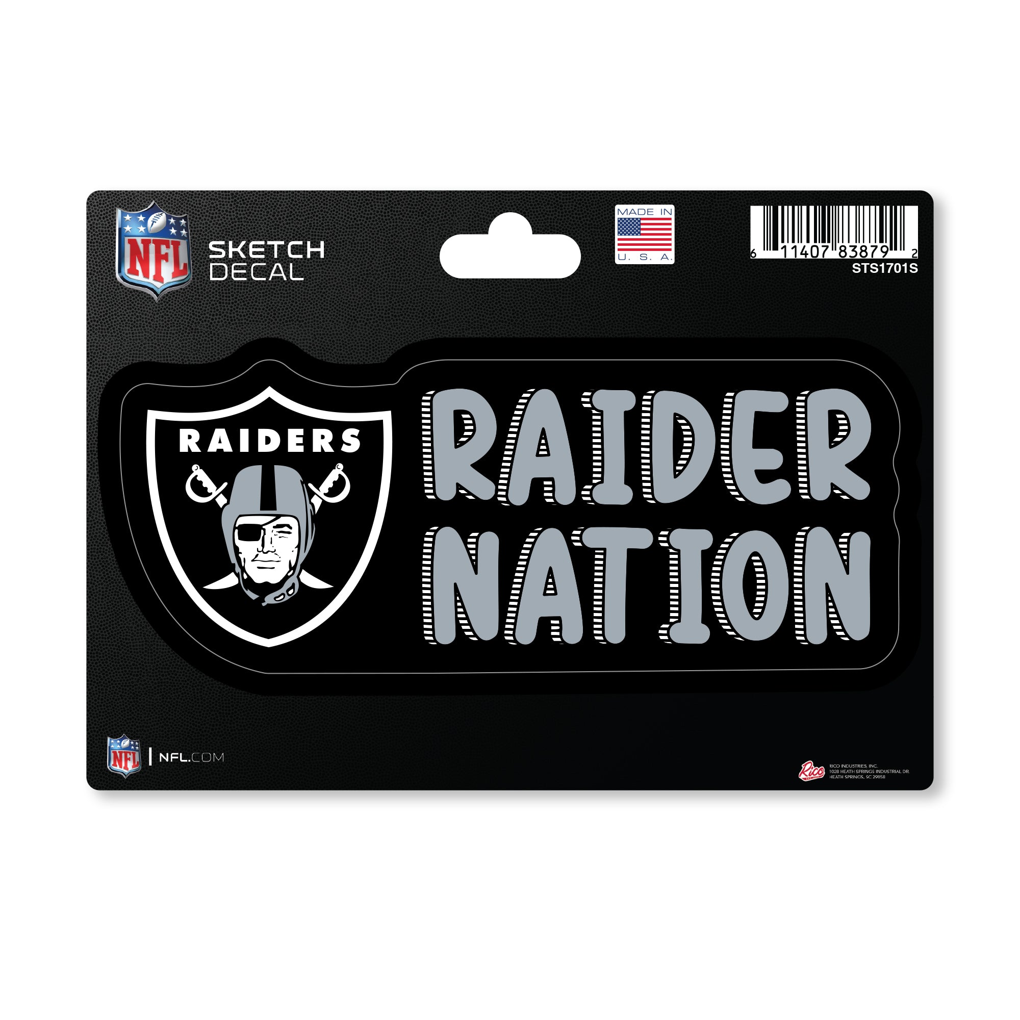 Las Vegas Raiders 4 X 6" Sketch Decal