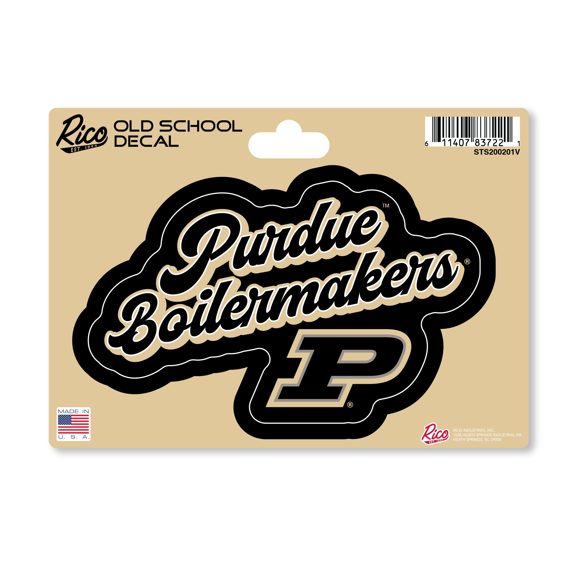 Purdue Boilermakers 4 X 6" Vintage Decal