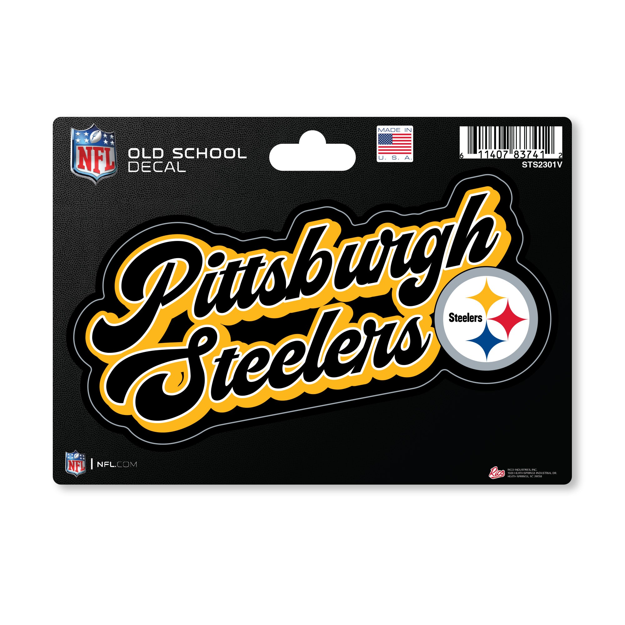 Pittsburgh Steelers 4 X 6" Vintage Decal