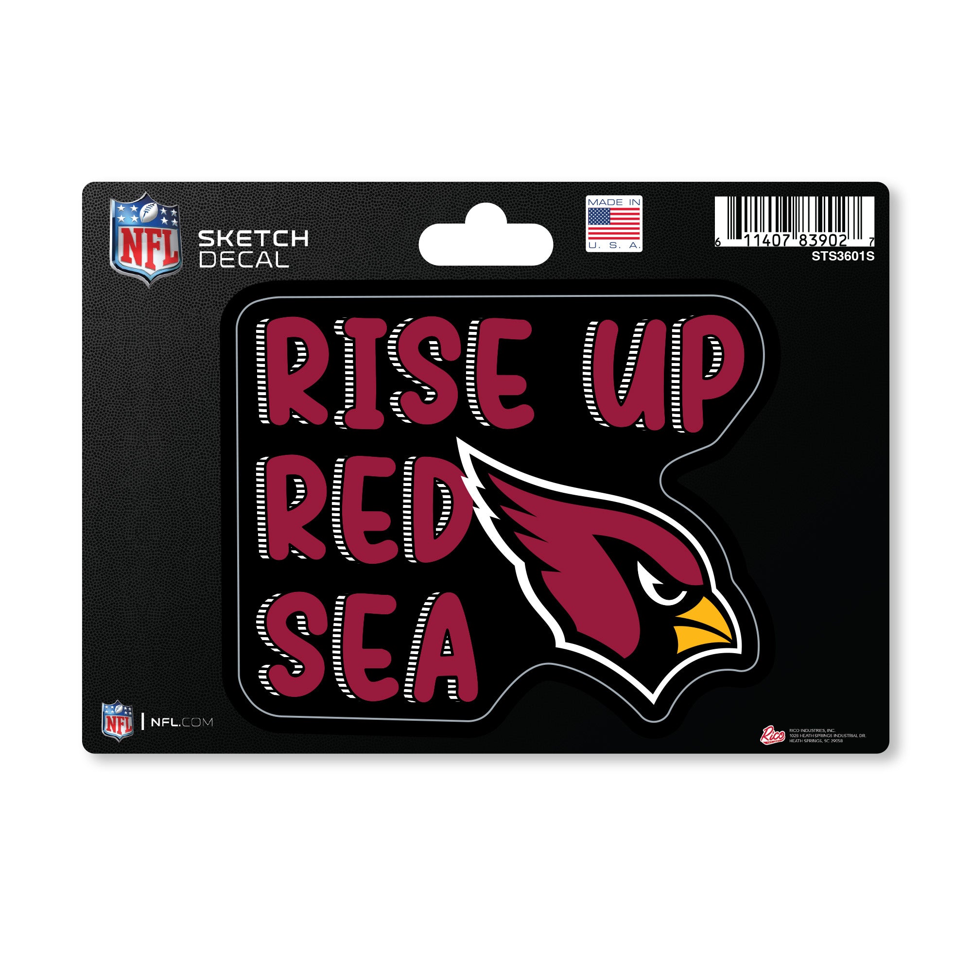 Arizona Cardinals 4 X 6" Sketch Decal
