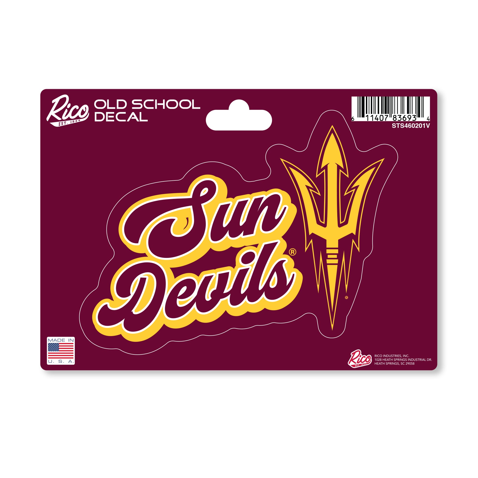 Arizona State Sun Devils 4 X 6" Vintage Decal