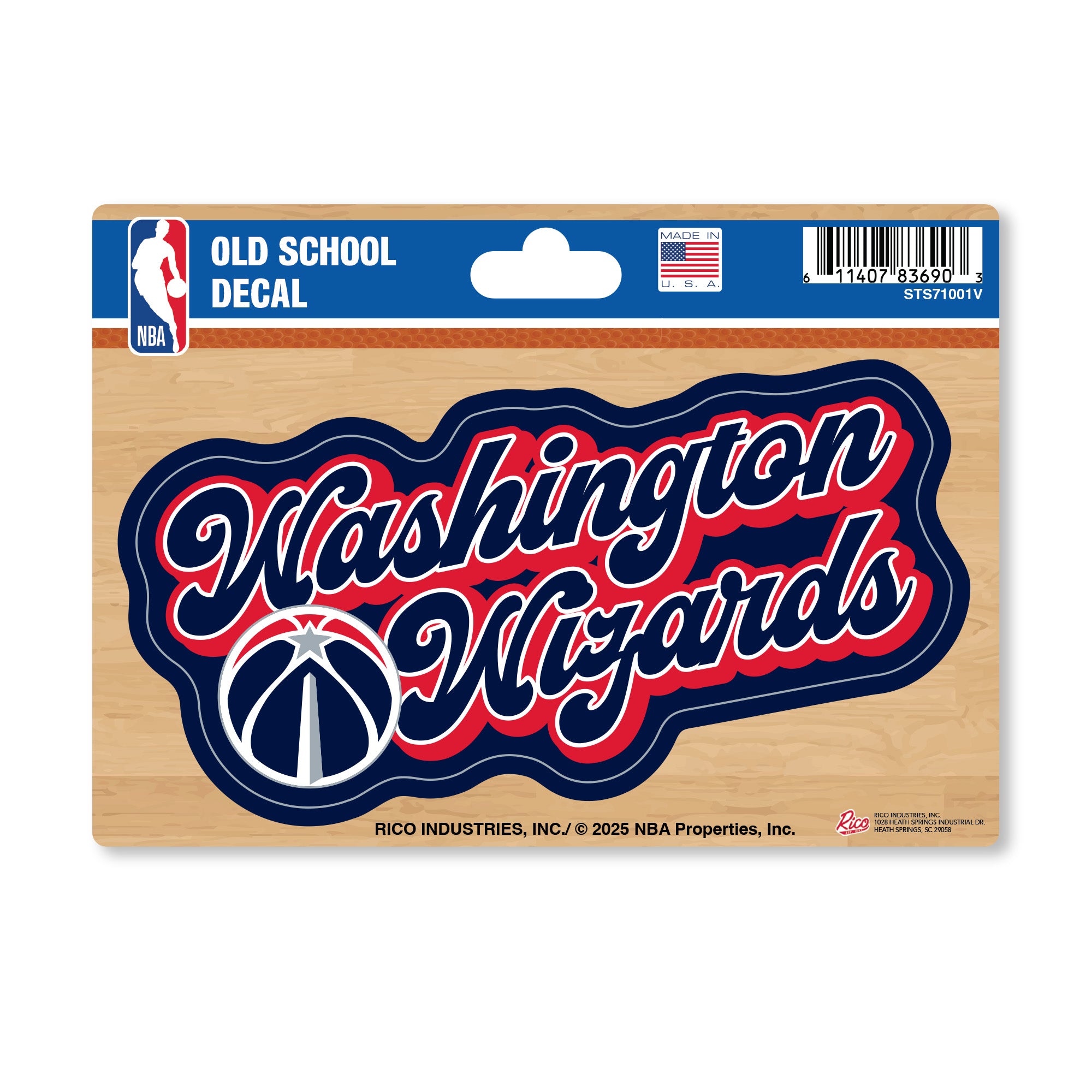 Washington Wizards 4 X 6" Vintage Decal