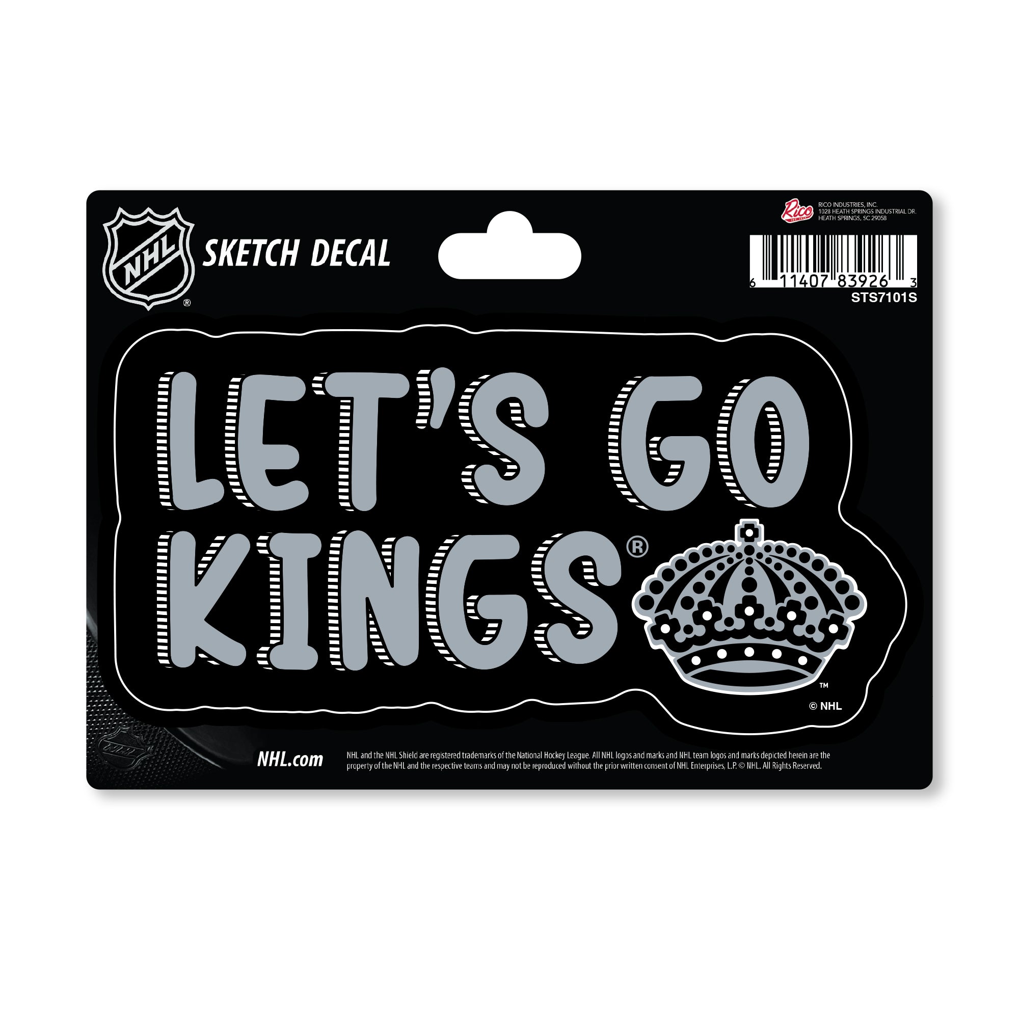 Los Angeles Kings 4 X 6" Sketch Decal