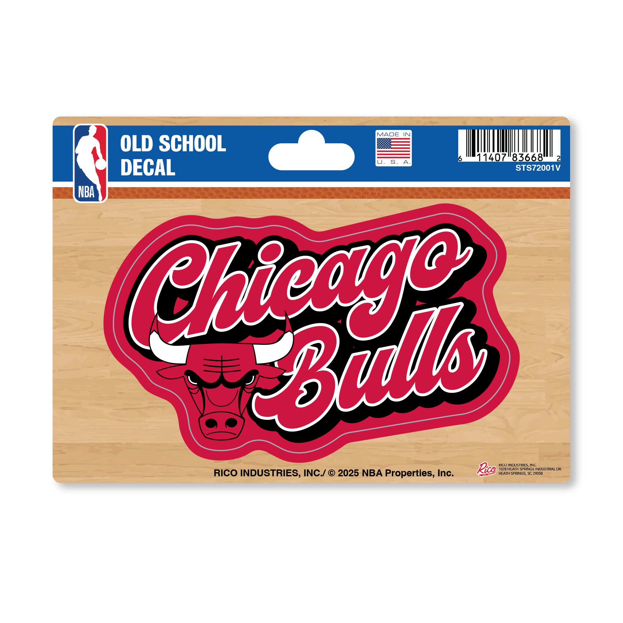 Chicago Bulls 4 X 6" Vintage Decal