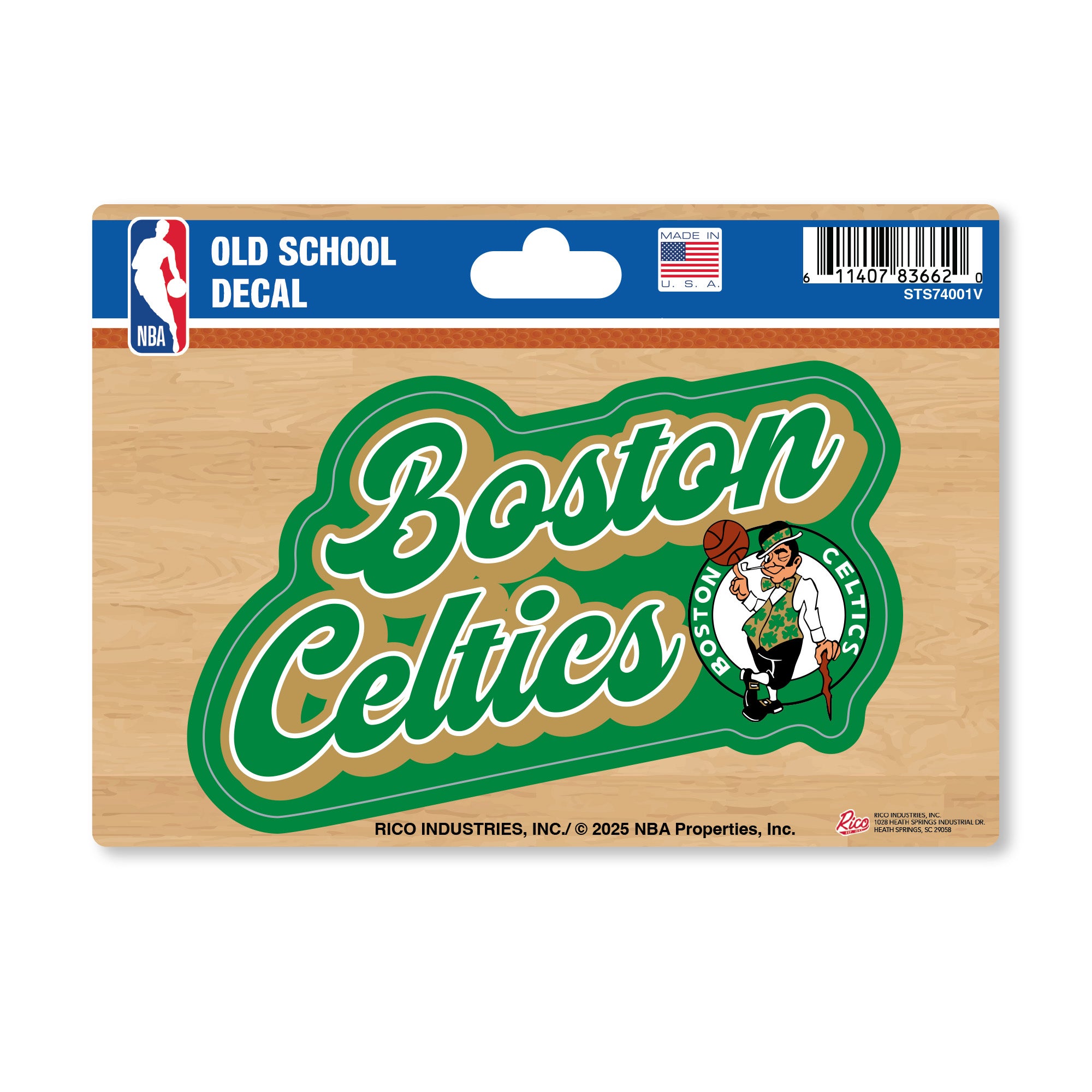 Boston Celtics 4 X 6" Vintage Decal
