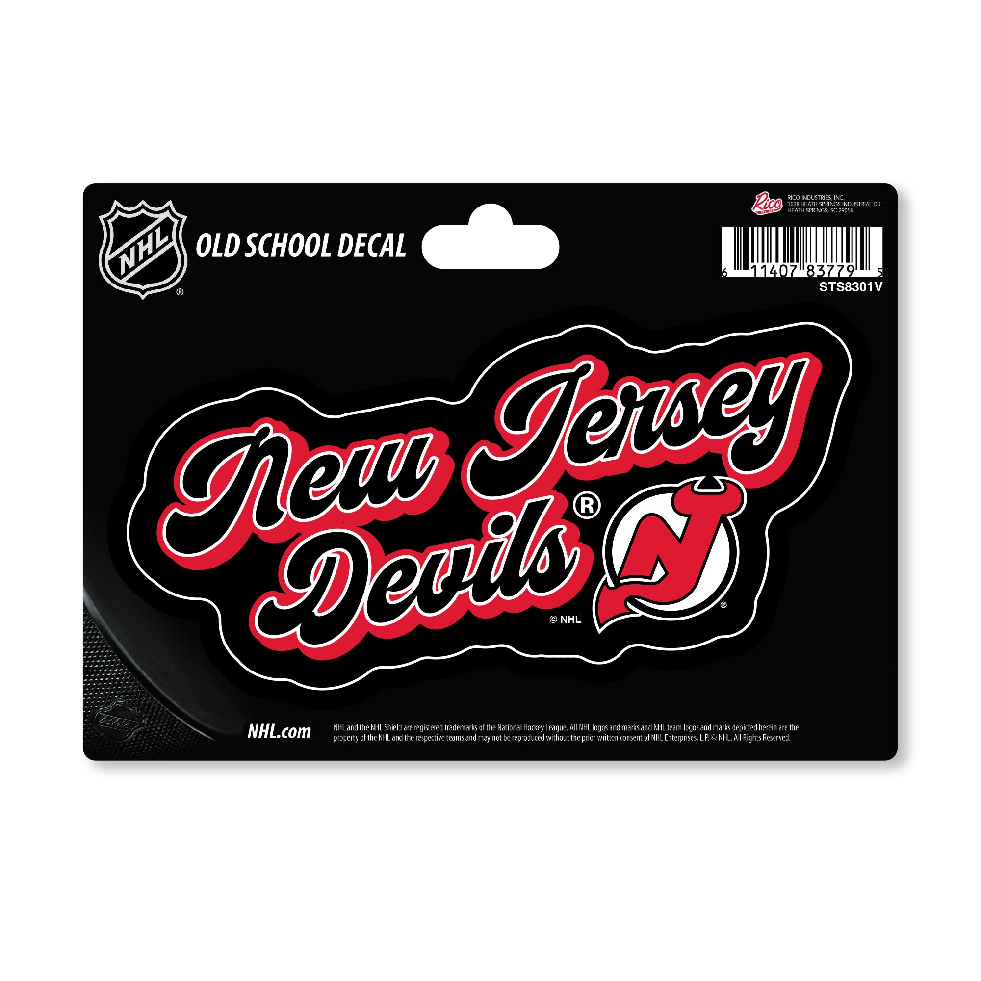 New Jersey Devils 4 X 6" Vintage Decal