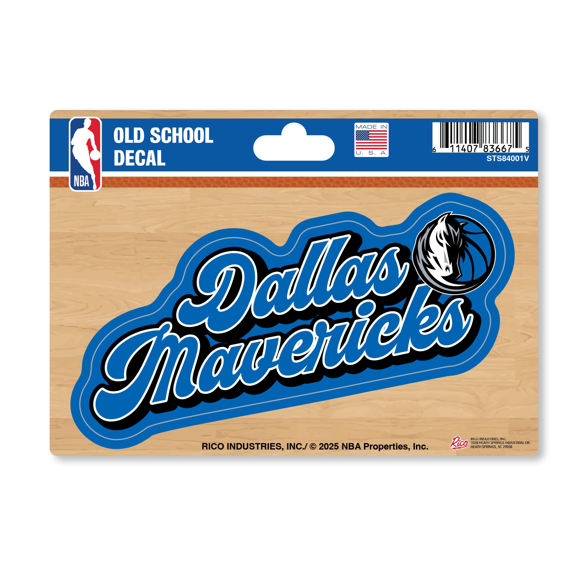Dallas Mavericks 4 X 6" Vintage Decal