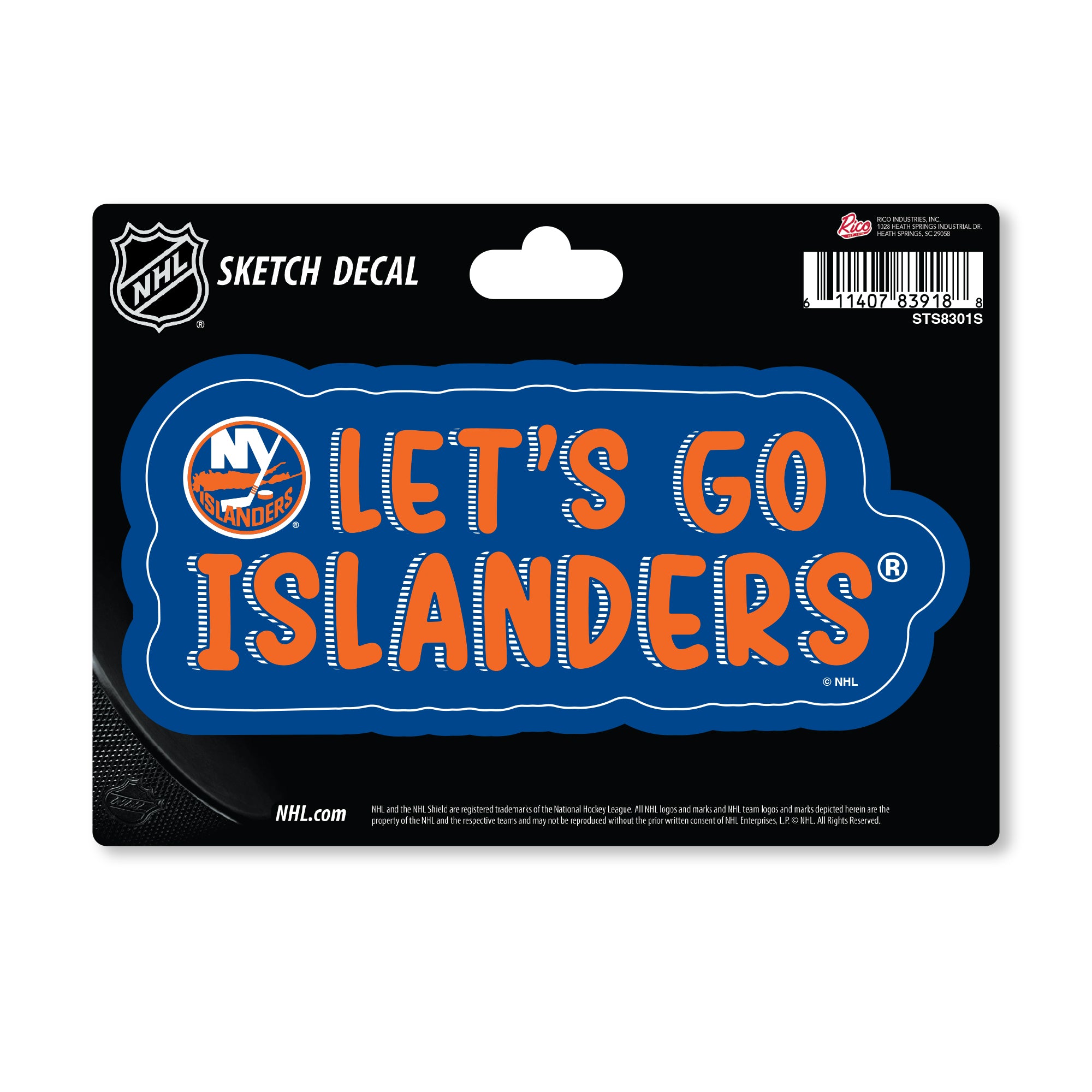 New York Islanders 4 X 6" Sketch Decal