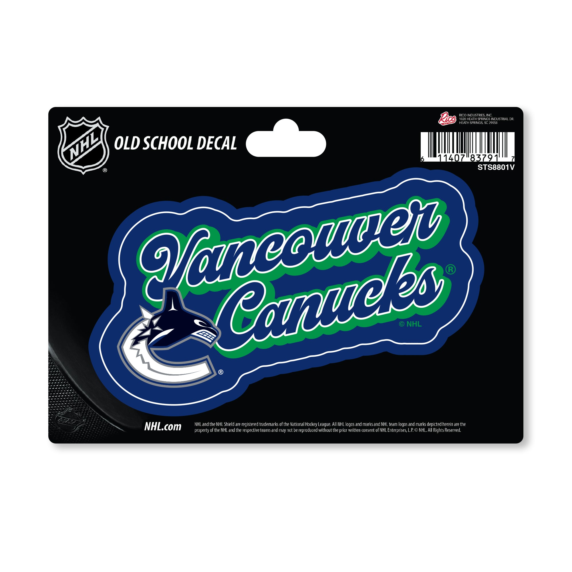 Vancouver Canucks 4 X 6" Vintage Decal