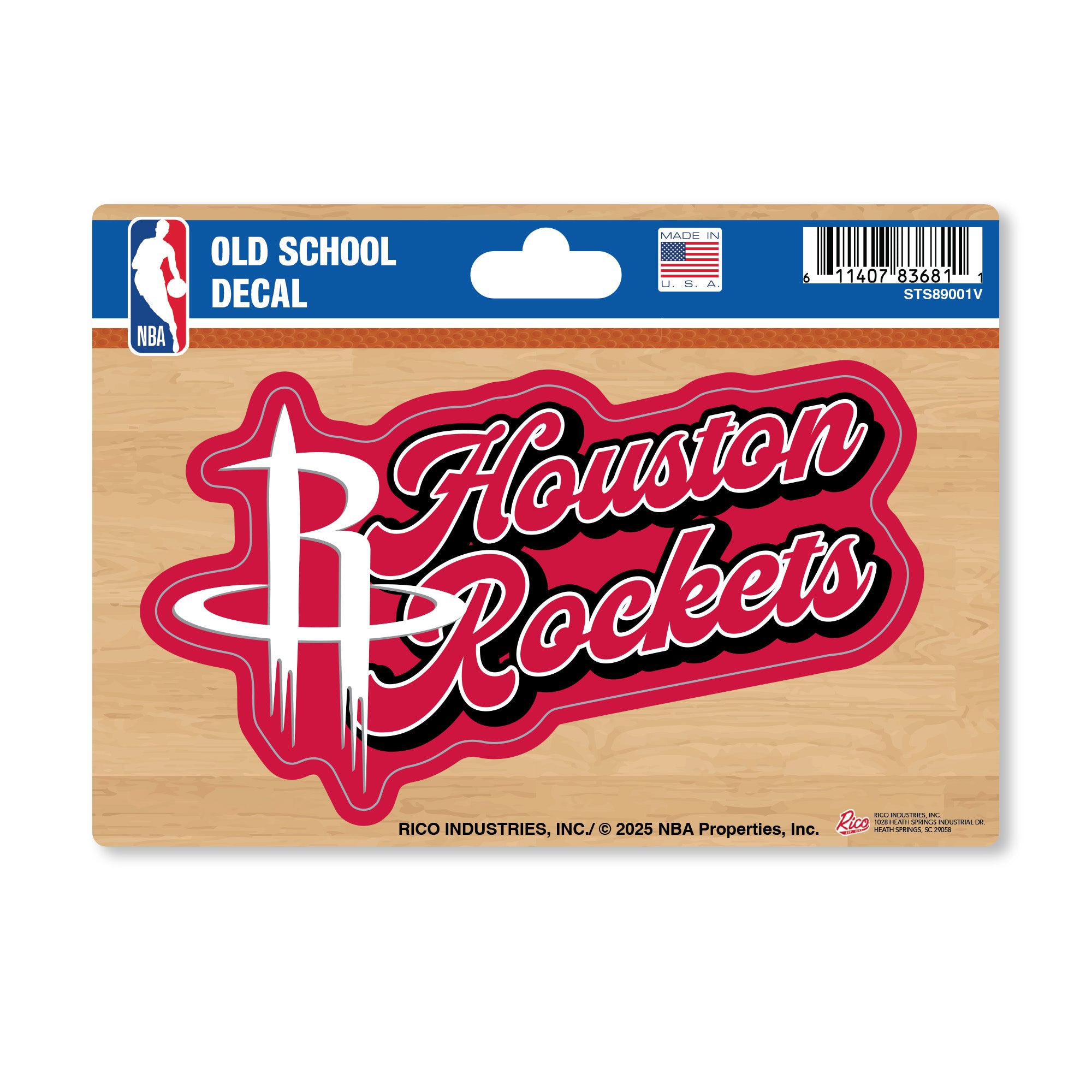 Houston Rockets 4 X 6" Vintage Decal