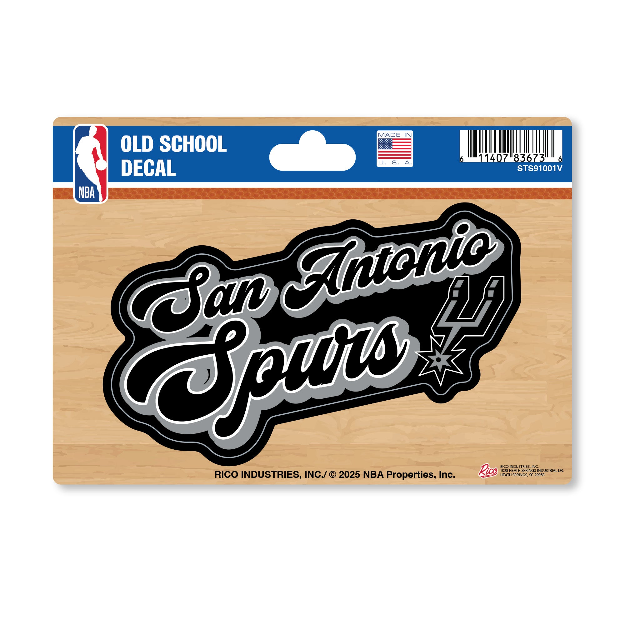 San Antonio Spurs 4 X 6" Vintage Decal