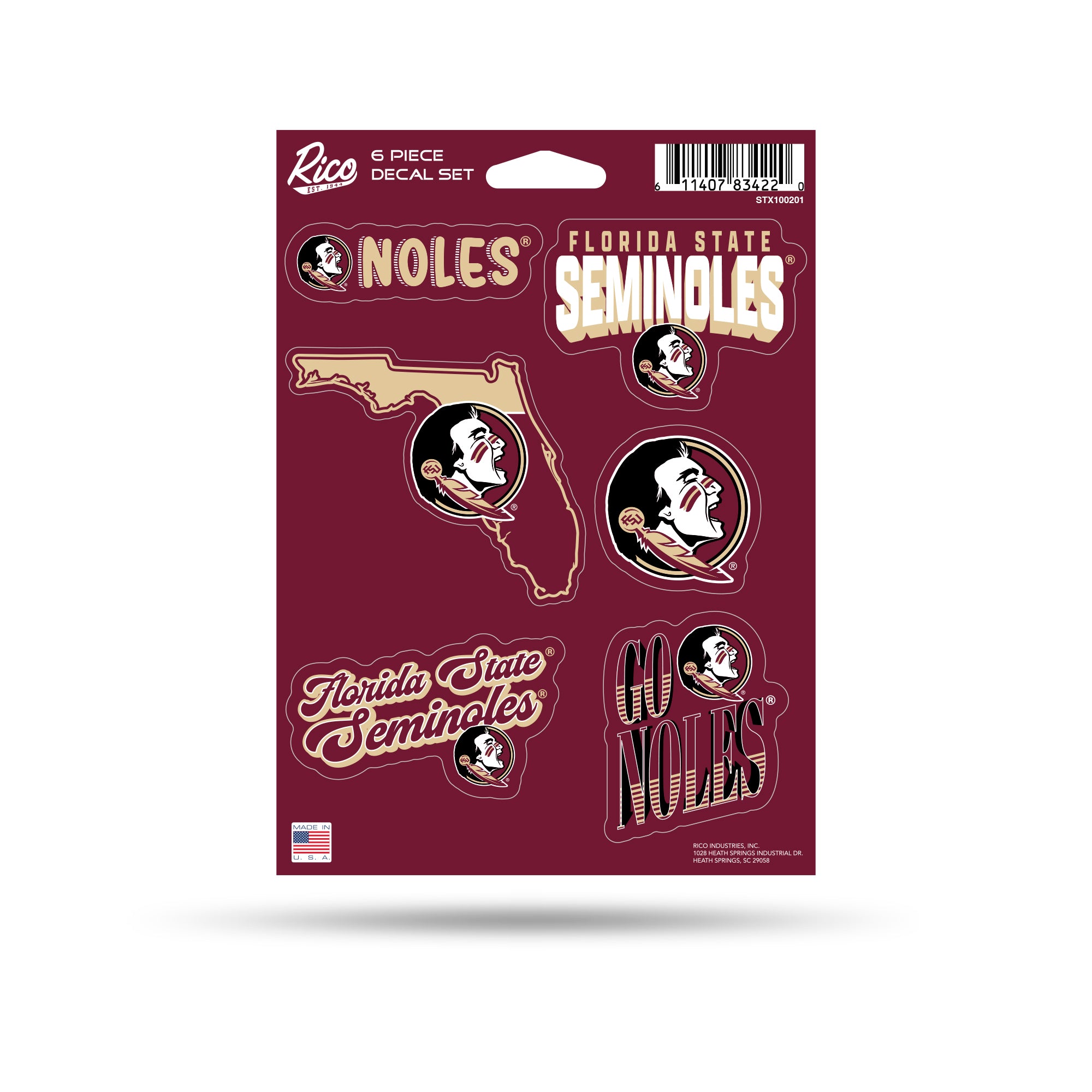 Florida State Seminoles 6-Piece Decal Set