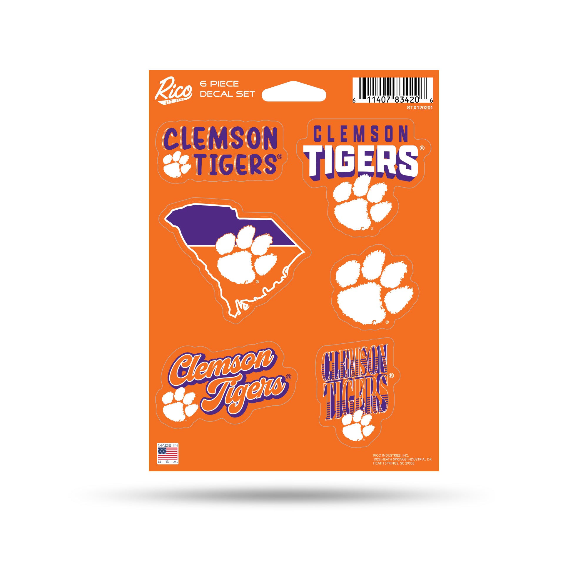Clemson Tigers 6-Piece Decal Set