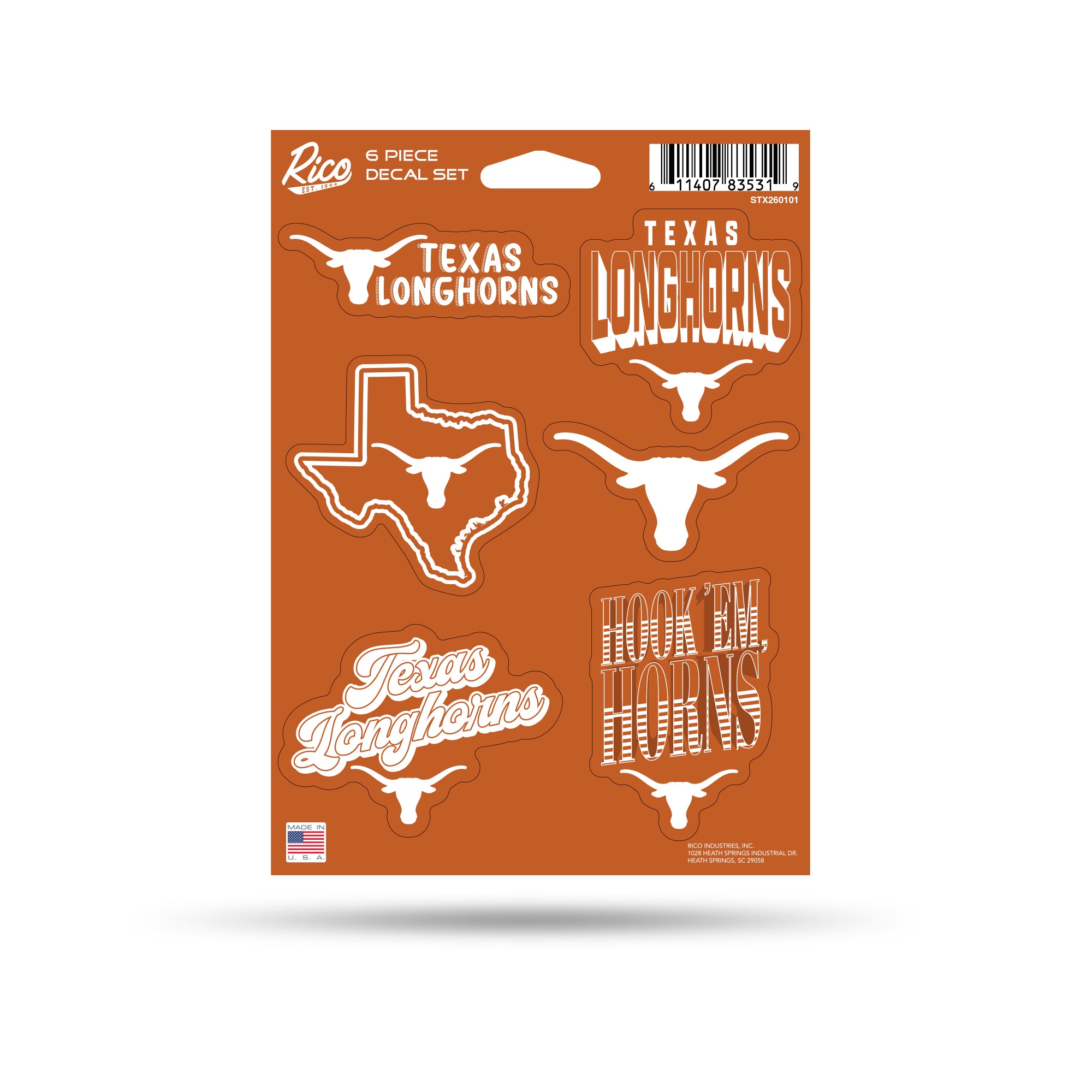 Texas Longhorns 6-Piece Decal Set