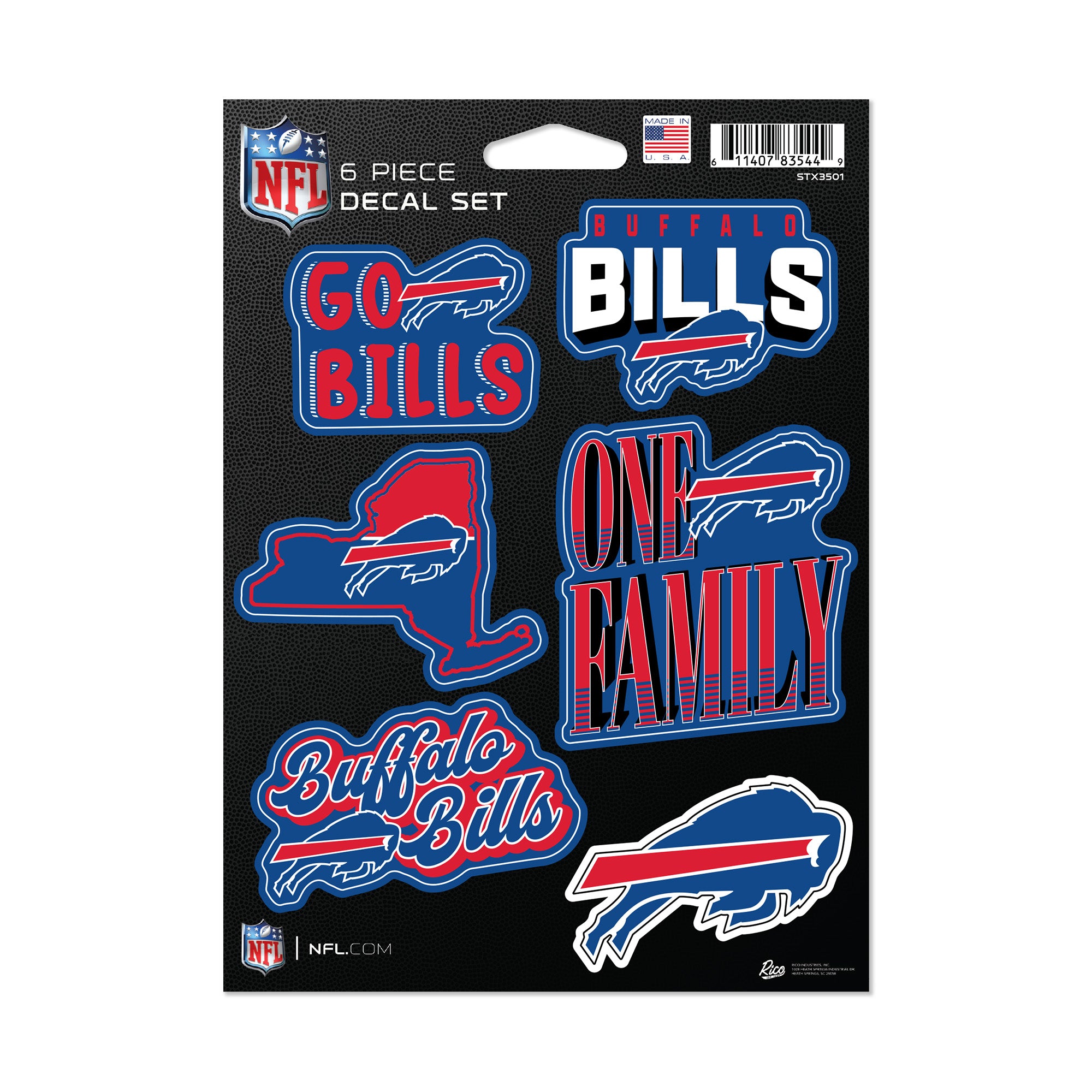 Buffalo Bills 6-Piece Decal Set