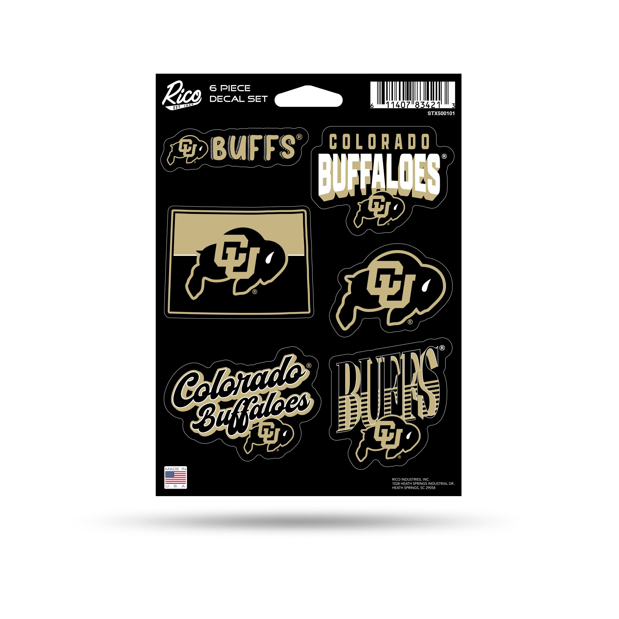 Colorado Buffaloes 6-Piece Decal Set