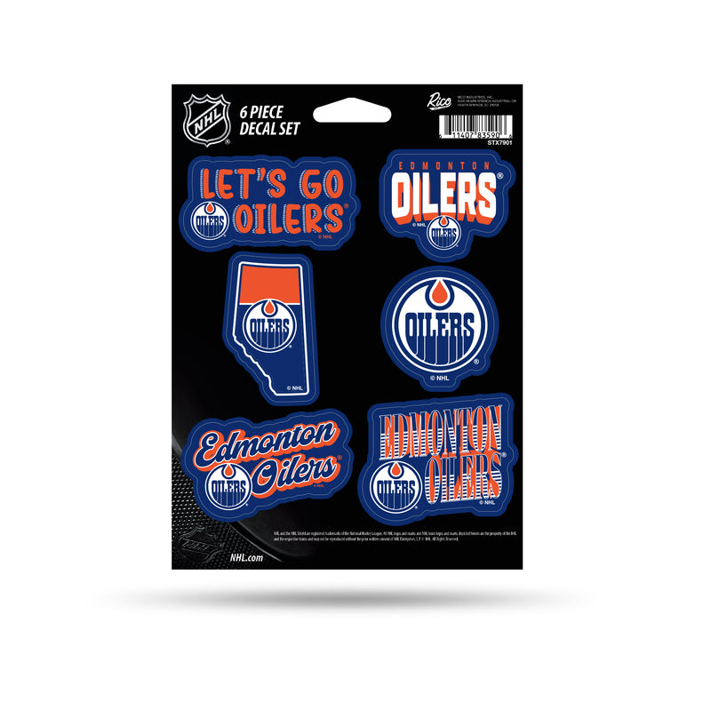 Edmonton Oilers 6-Piece Decal Set