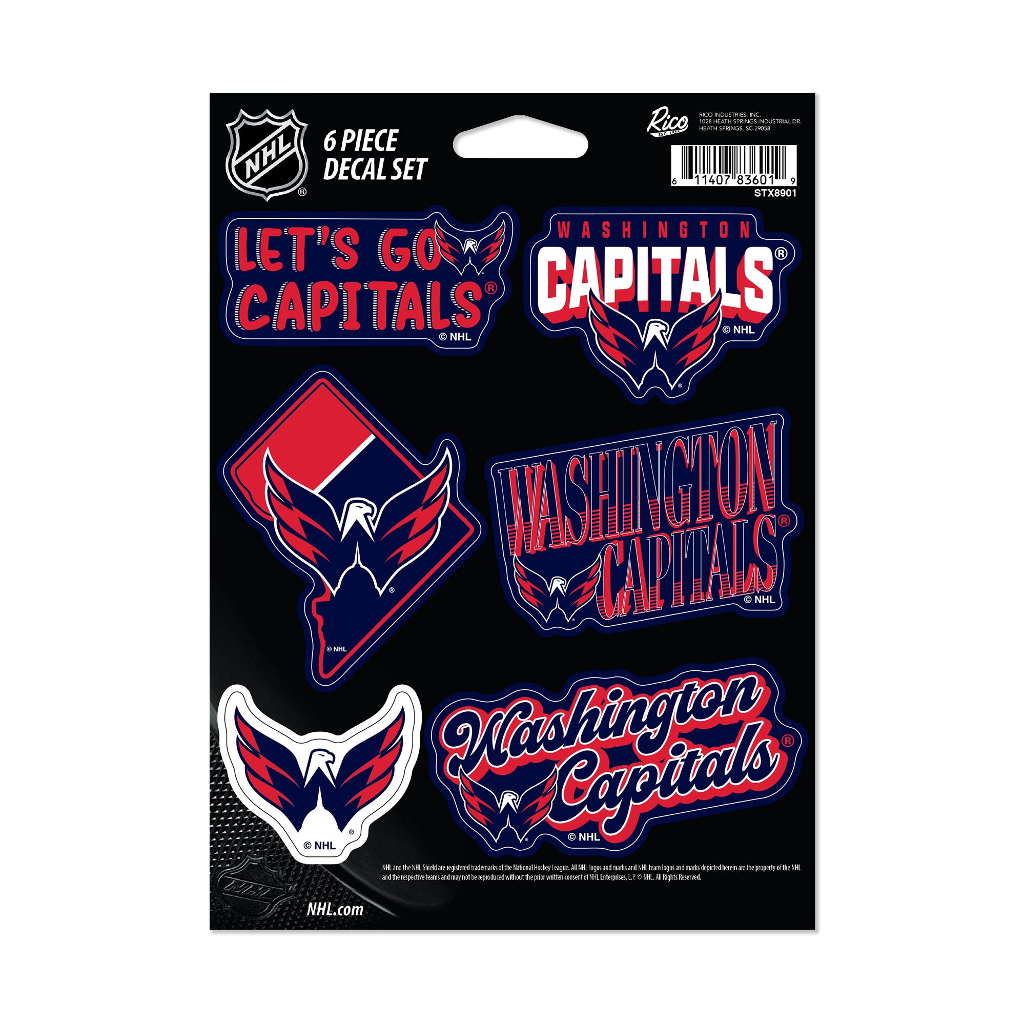 Washington Capitals 6-Piece Decal Set