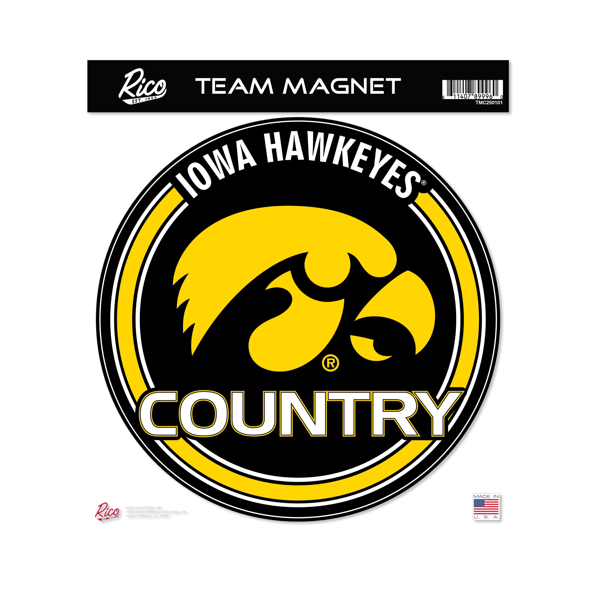 Iowa Hawkeyes 8" Team Magnet Circle
