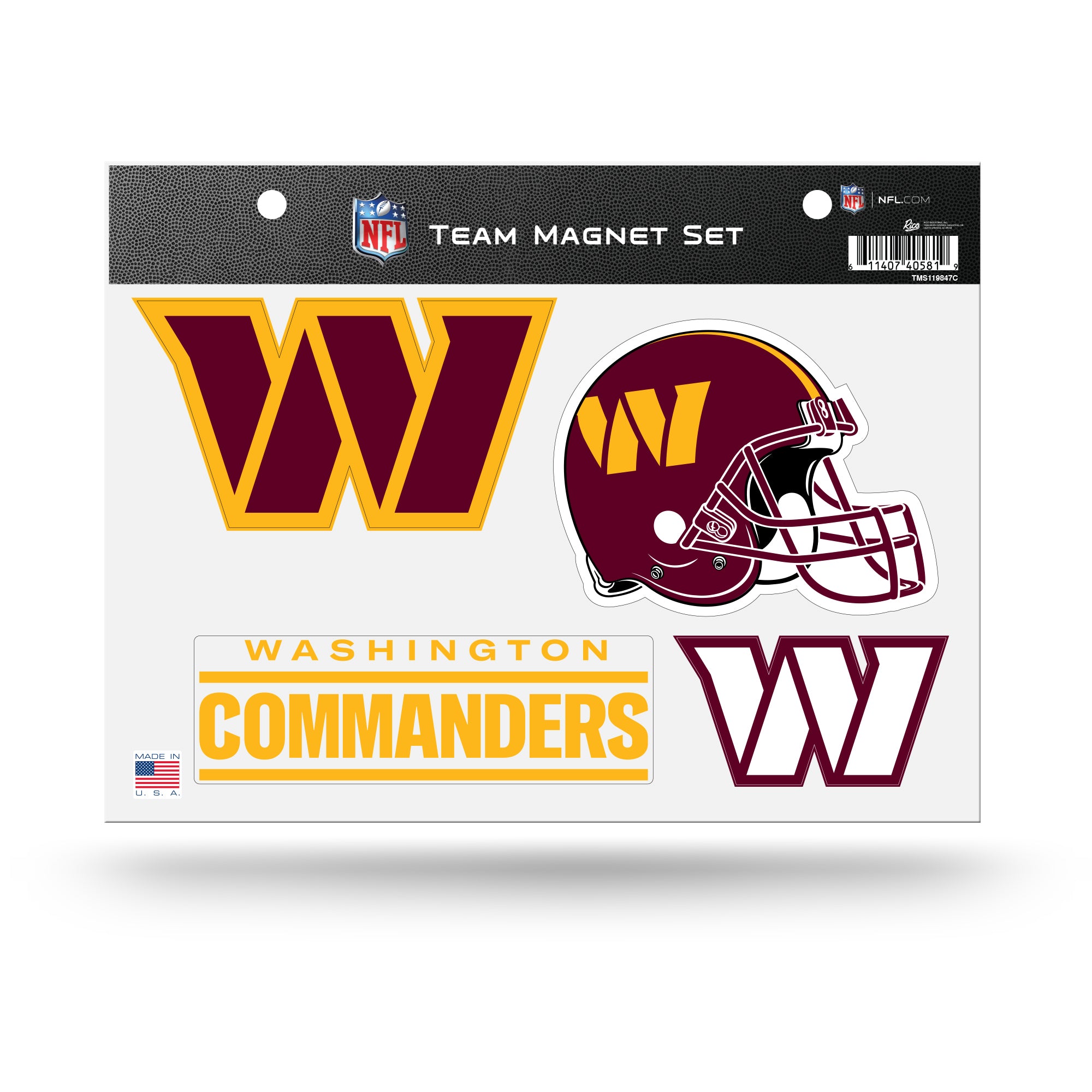 Washington Commanders Custom Team Magnet Set