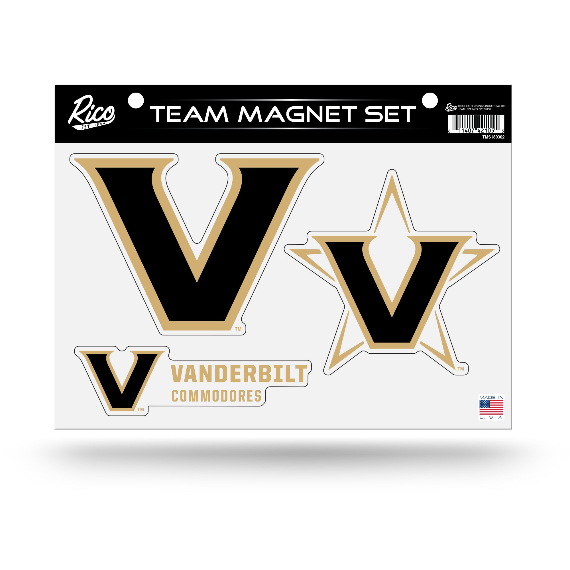 Vanderbilt Team Magnet Sheet