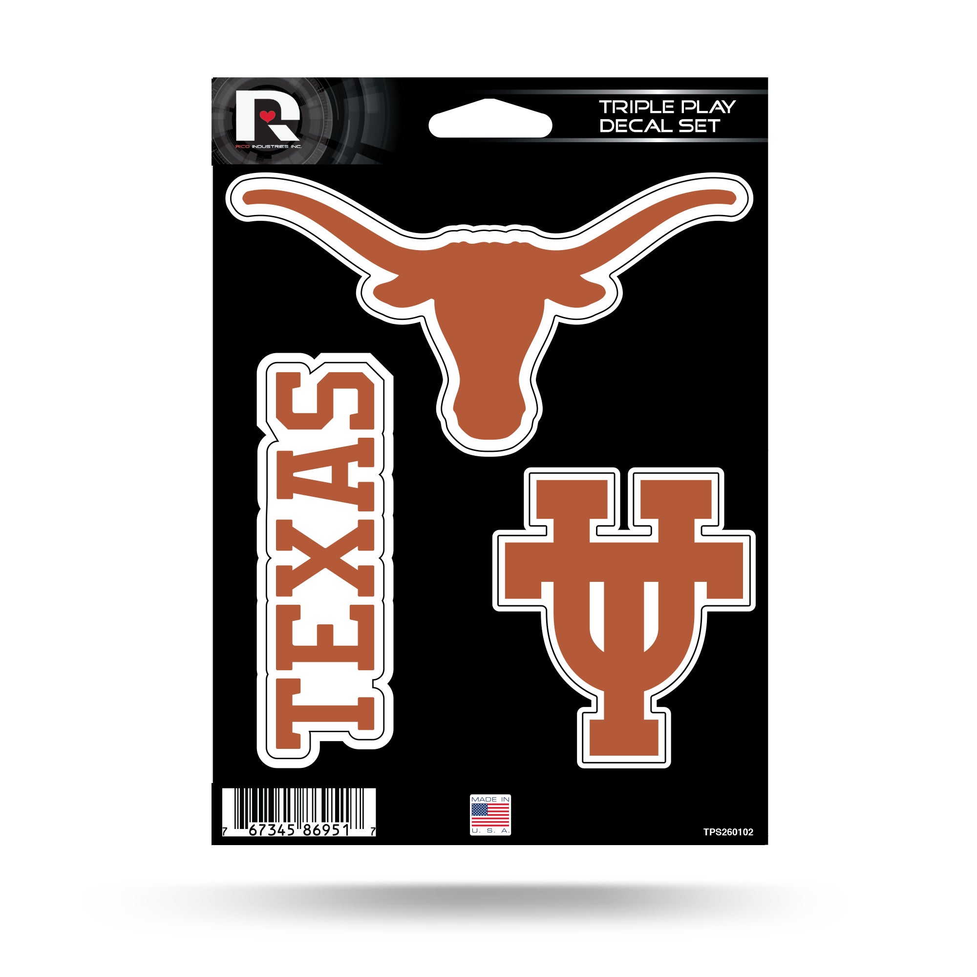 Texas Longhorns Triple Play Sticker