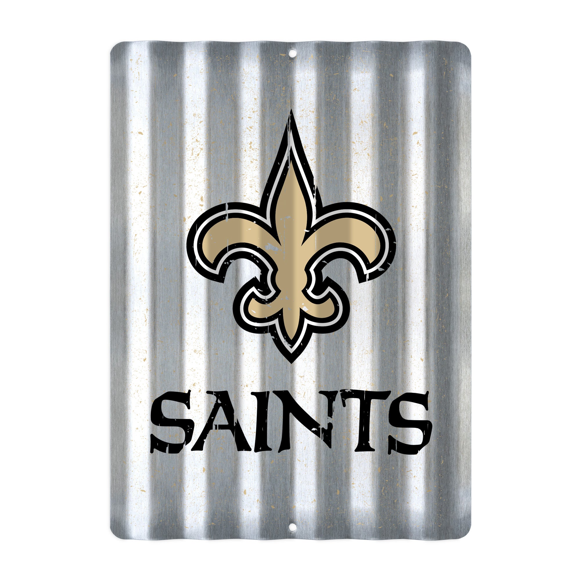New Orleans Saints Tin Metal Roof Sign (12"x16")