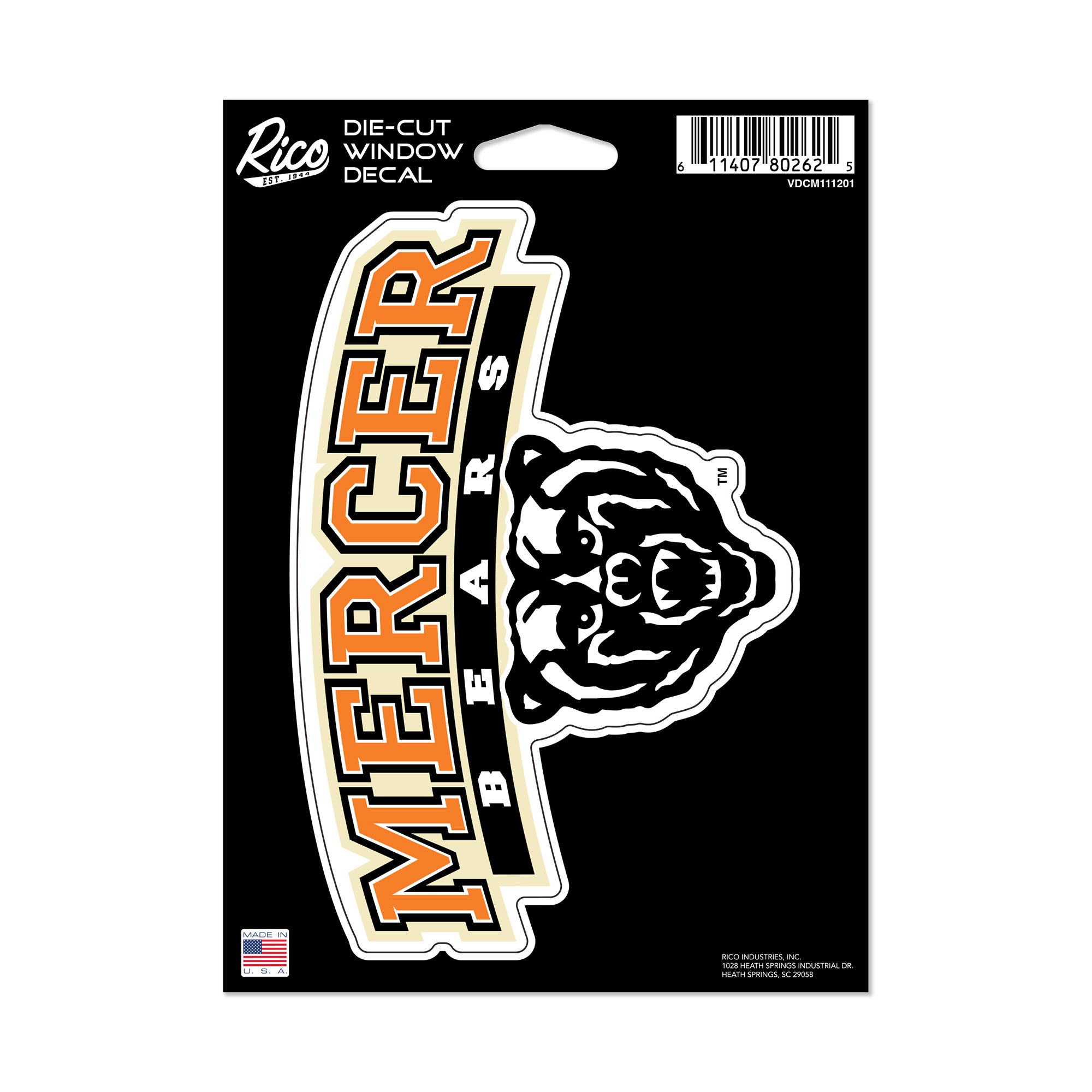 Mercer Bears Medium Die Cut Decal