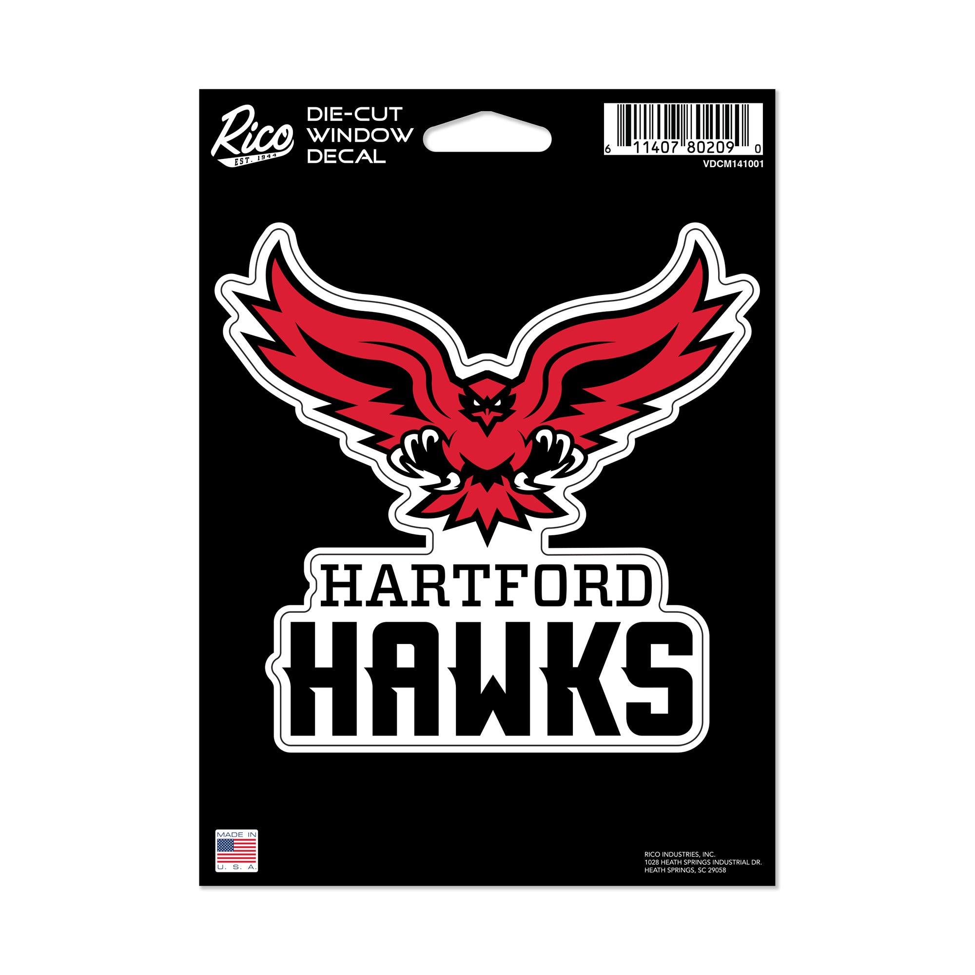Hartford Hawks Medium Die Cut Decal