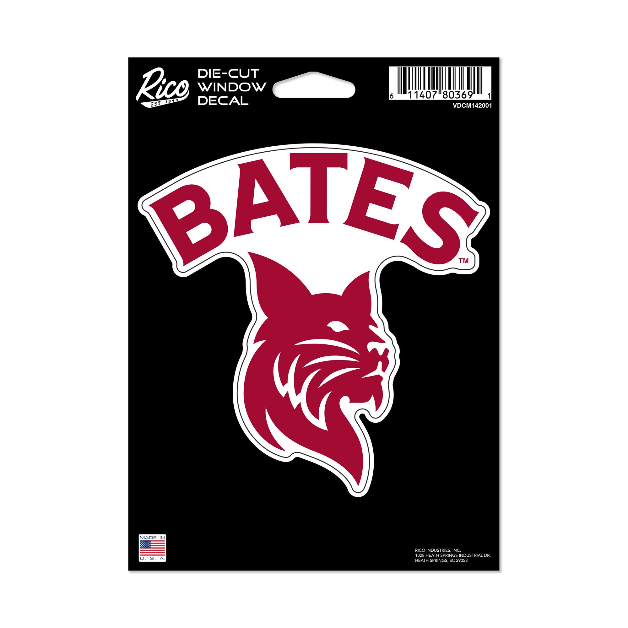Bates Bobcats Medium Die Cut Decal