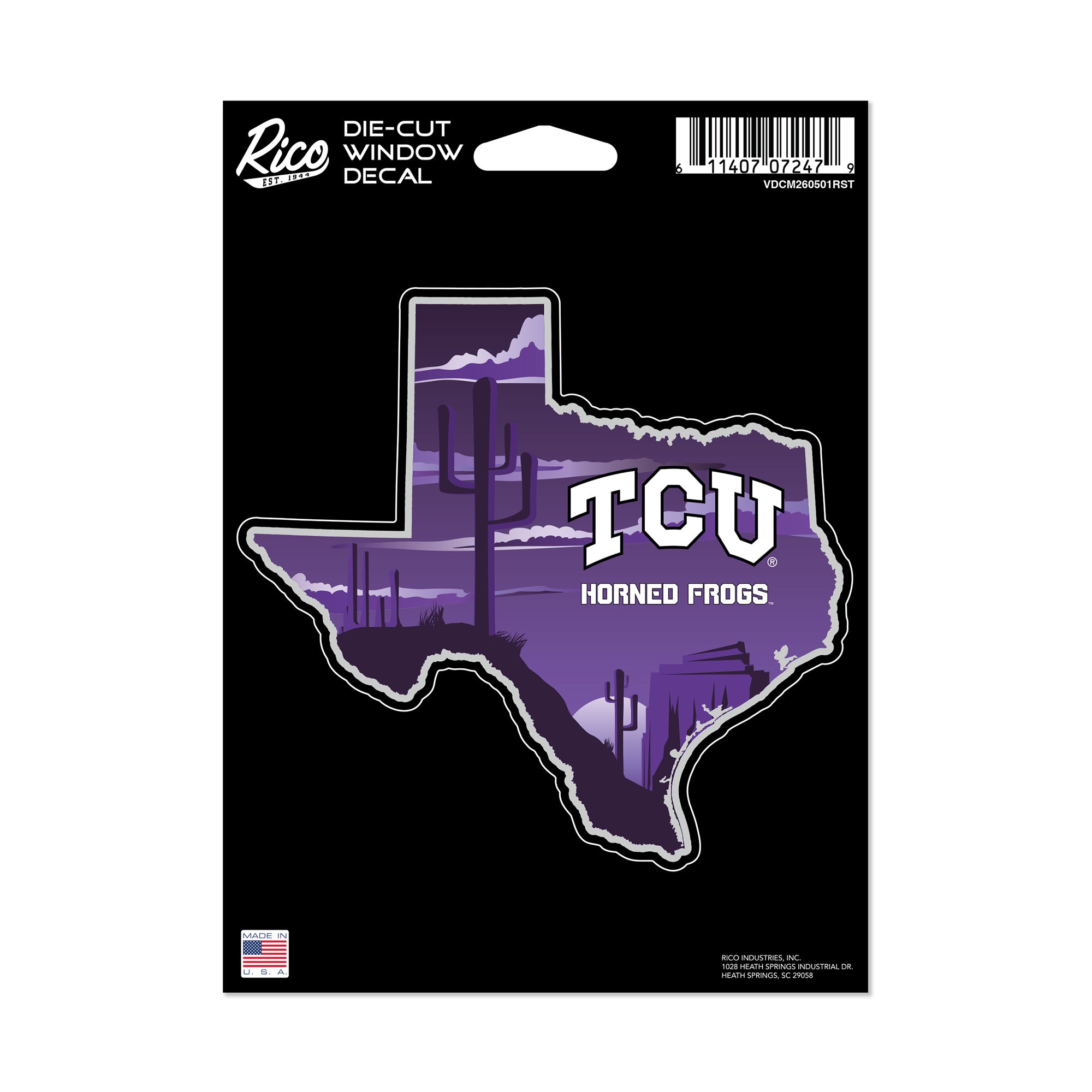 TCU Horned Frogs Resort Design Medium Die Cut Decal